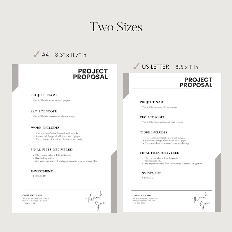 Minimal Proposal Template | Professional Proposal | Estimate Template ...