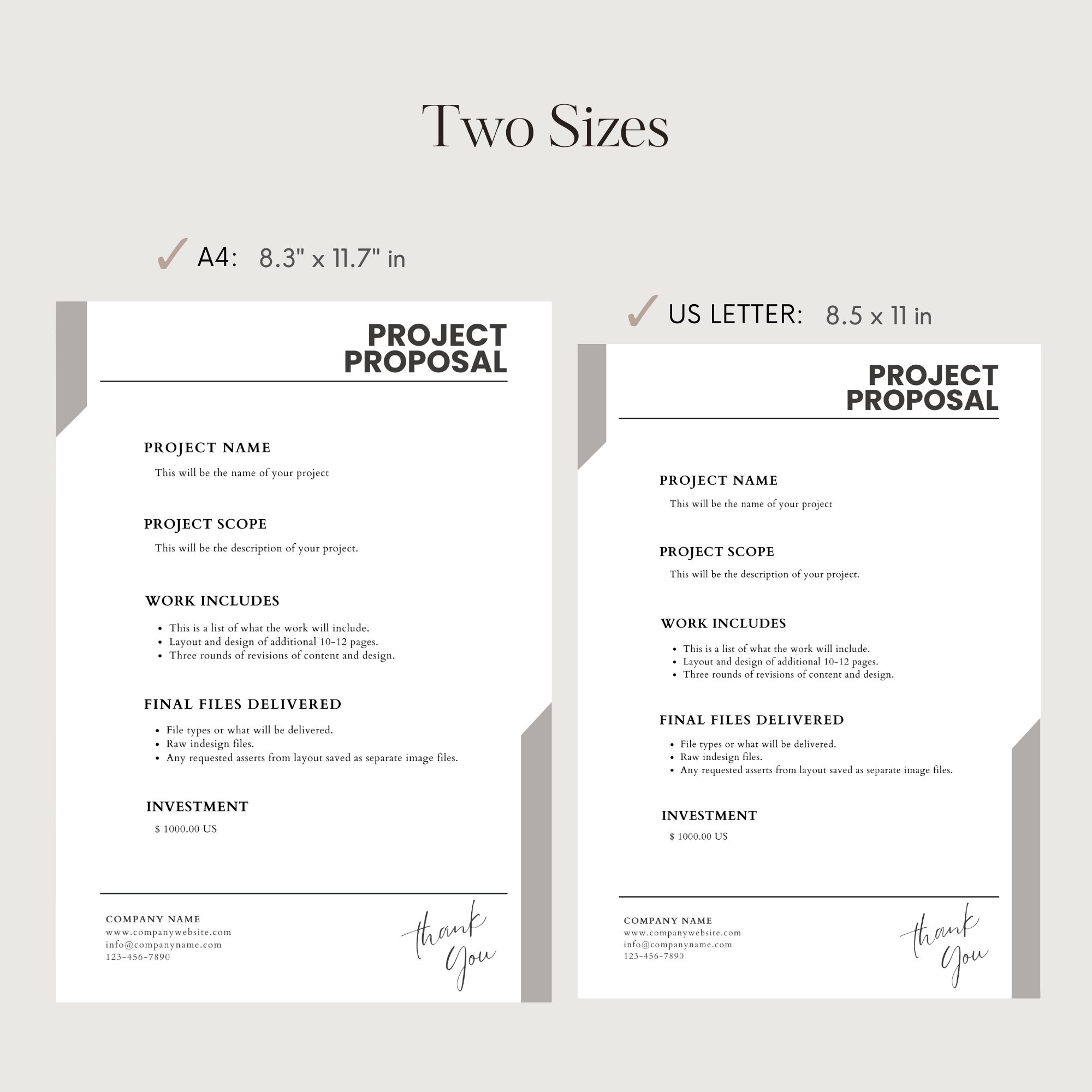 Minimal Proposal Template | Professional Proposal | Estimate Template ...