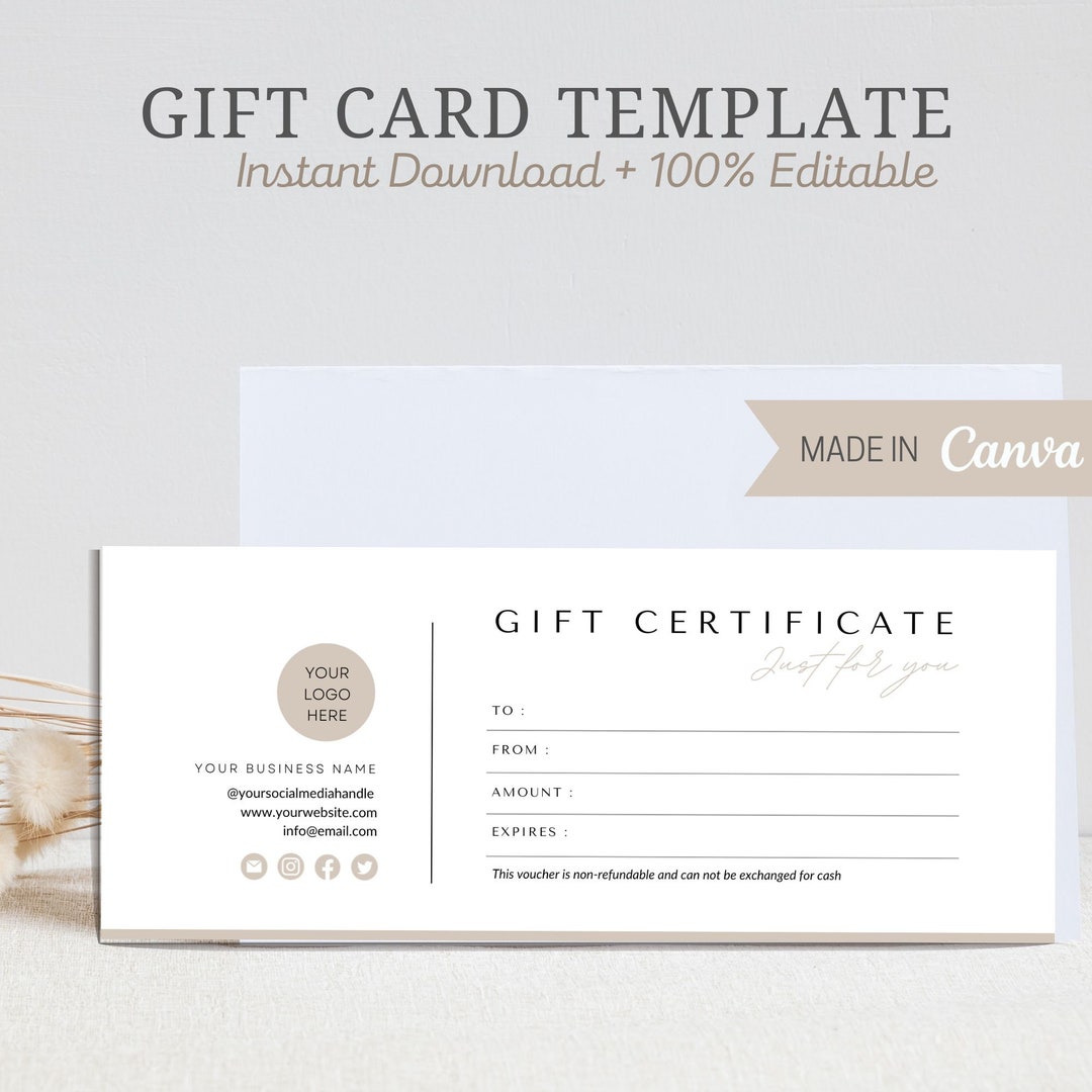 Editable Gift Voucher Template | Gift Voucher Template | Printable Gift ...