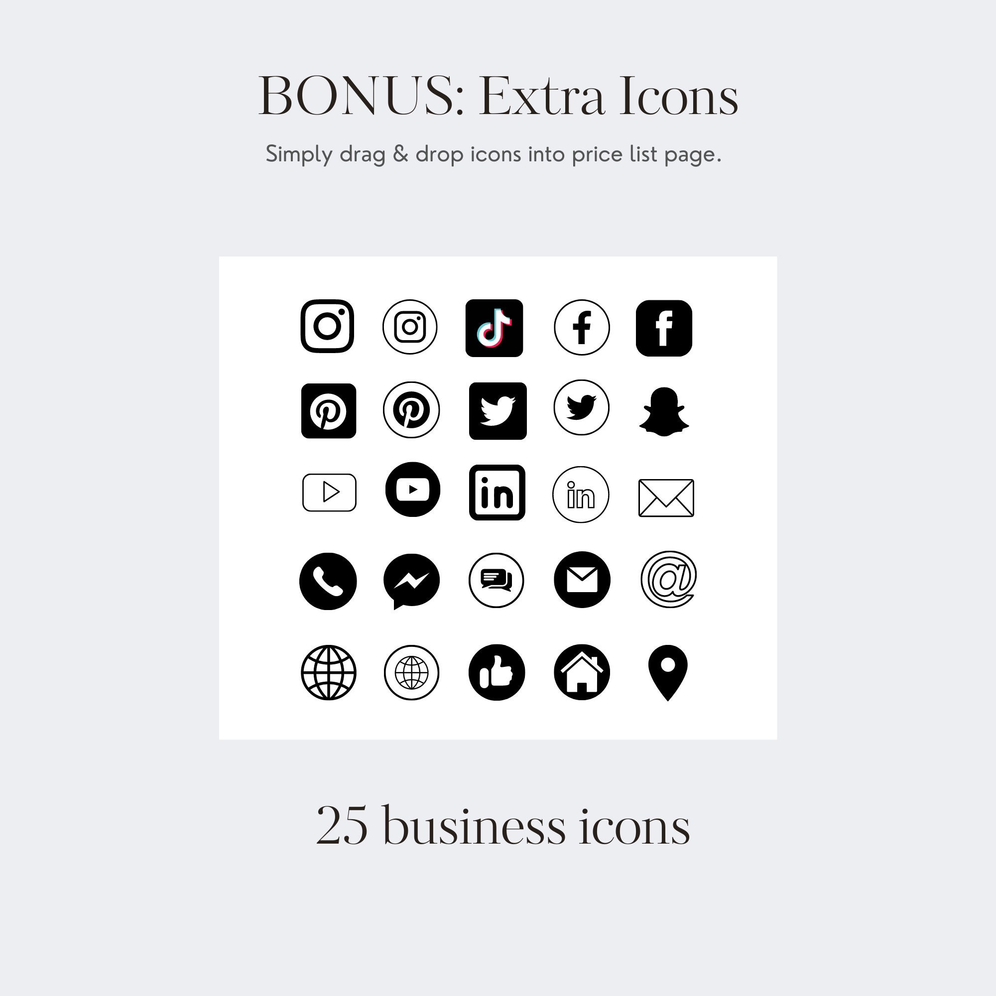 Price List Sign | Printable Pricing Guide | Editable Price List Sign ...