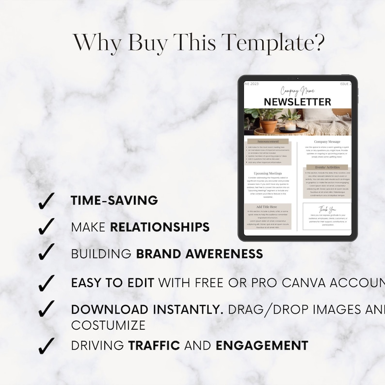Editable Business Newsletter Template | Business Newsletter | Monthly ...