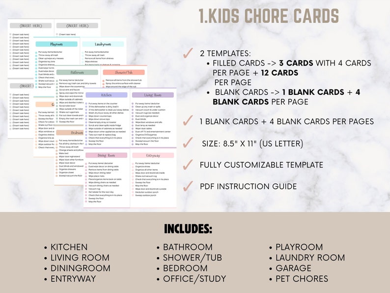 Editable ADHD Cleaning Bundle | ADHD Cleaning Checklist | Adult Chore ...