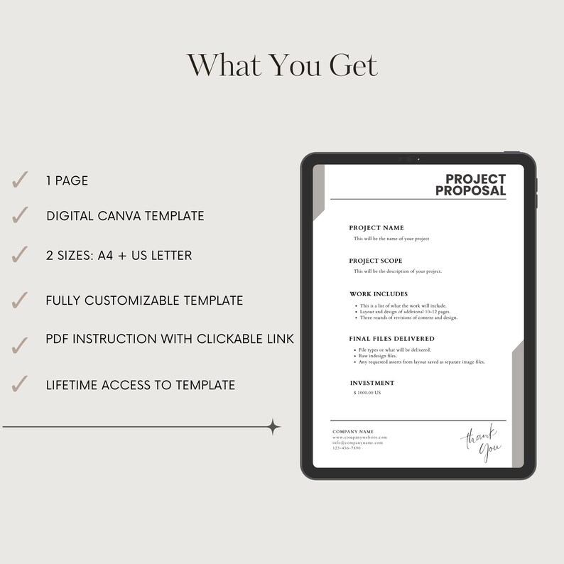 Minimal Proposal Template | Professional Proposal | Estimate Template ...
