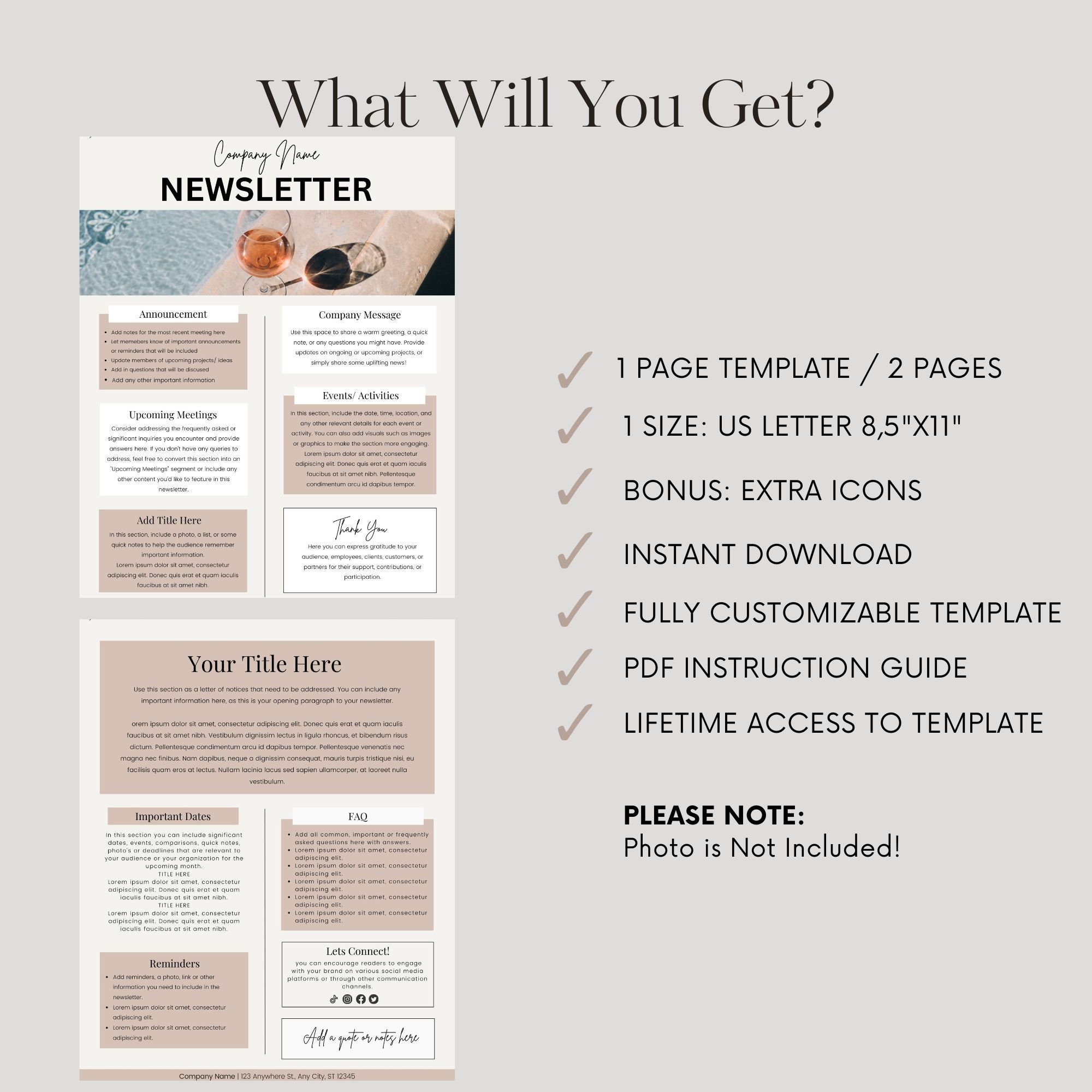 Editable Newsletter Template, Email Newsletter Template | Newsletter ...