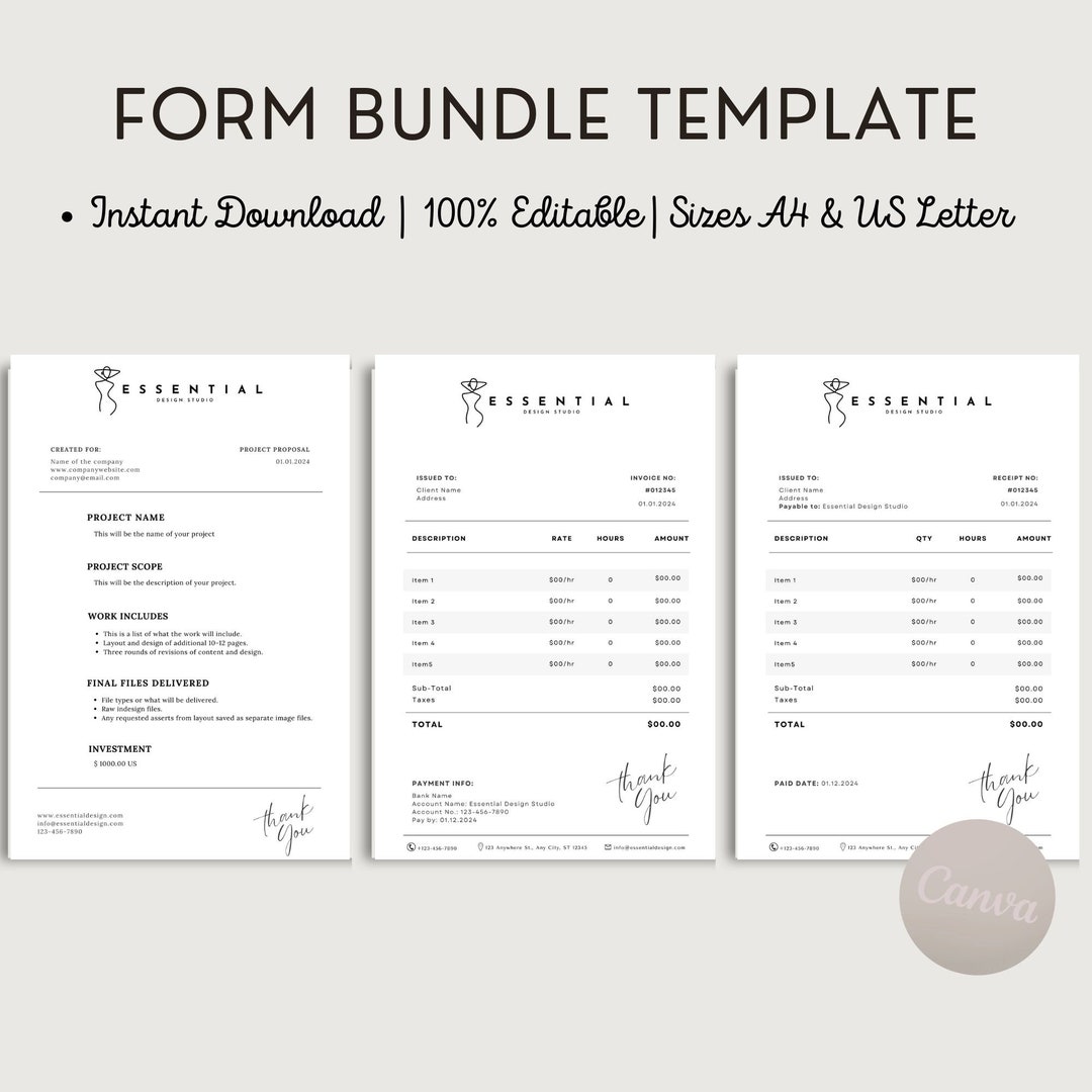 Small Business Forms Bundle | Onboarding Templates | Project Proposal ...