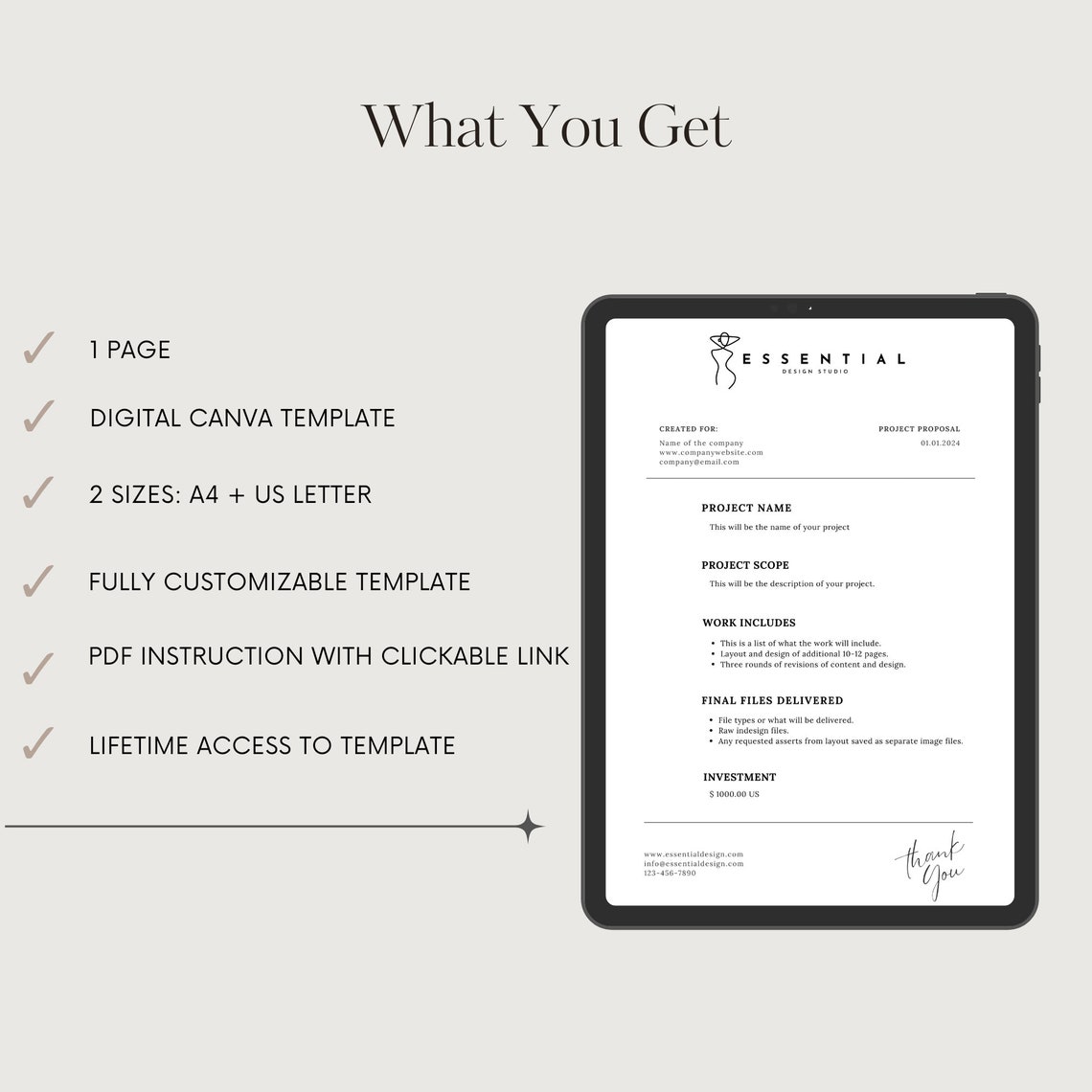 Minimal Proposal Template | Professional Proposal | Project Proposal ...