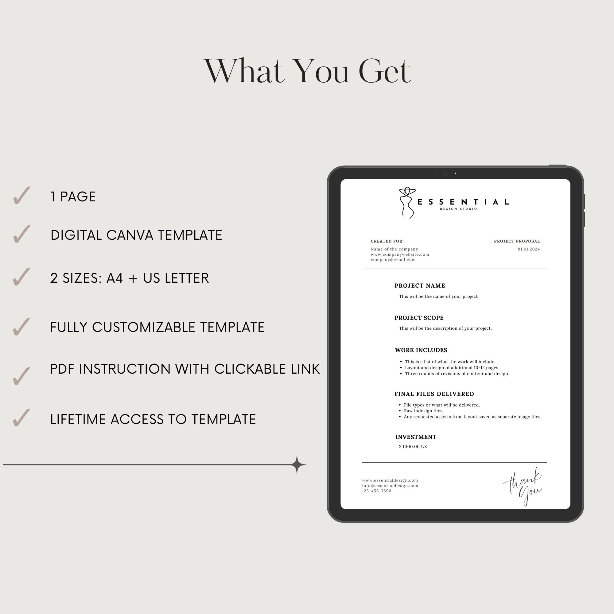 Minimal Proposal Template | Professional Proposal | Project Proposal ...