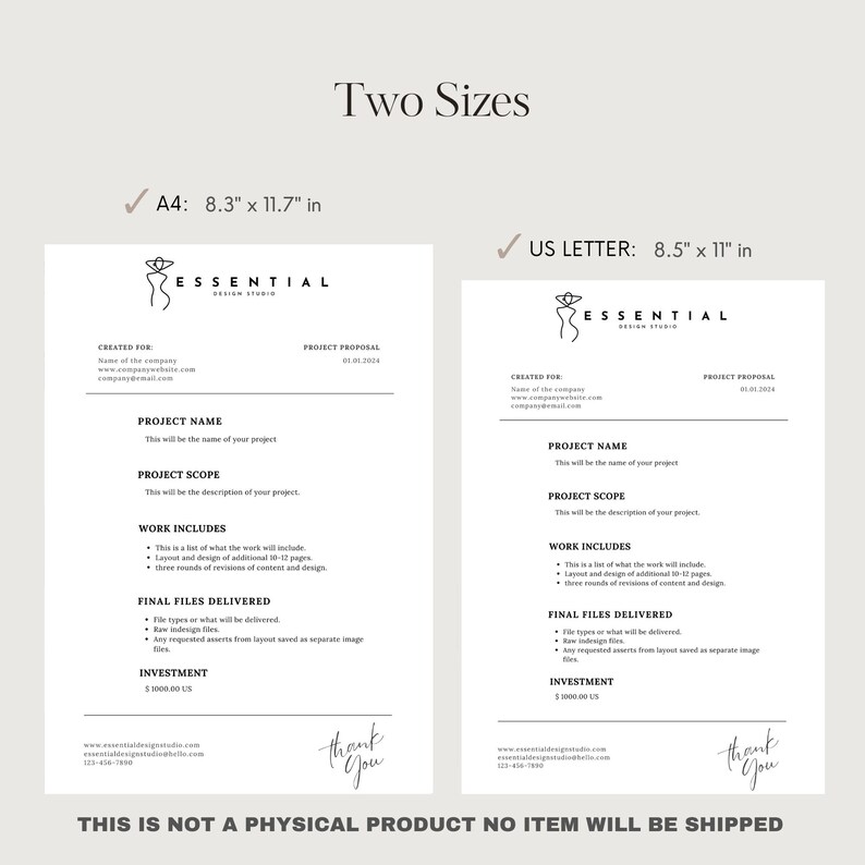 Minimal Proposal Template | Professional Proposal | Project Proposal ...