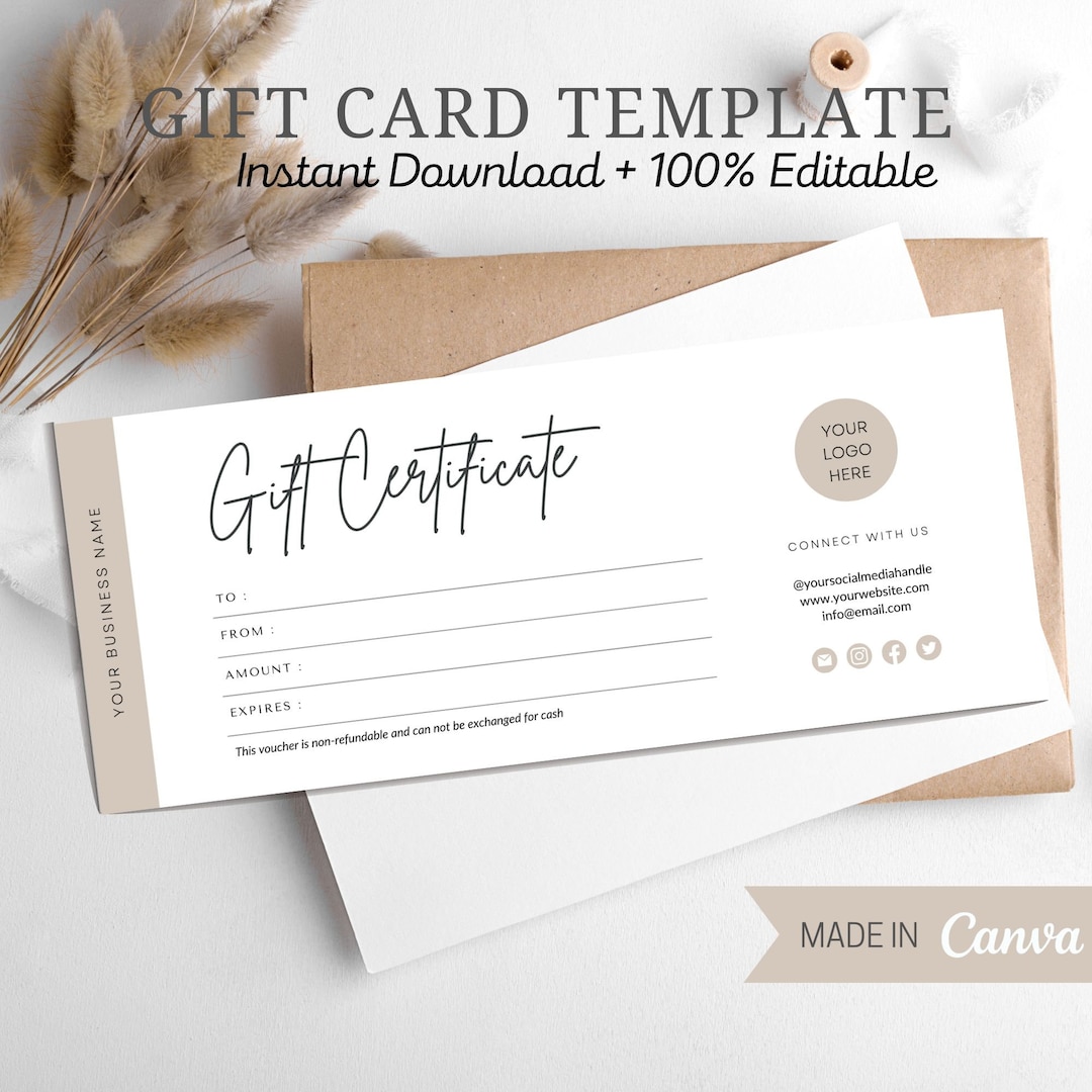 Editable Gift Voucher Template | Gift Voucher Template | Printable Gift ...