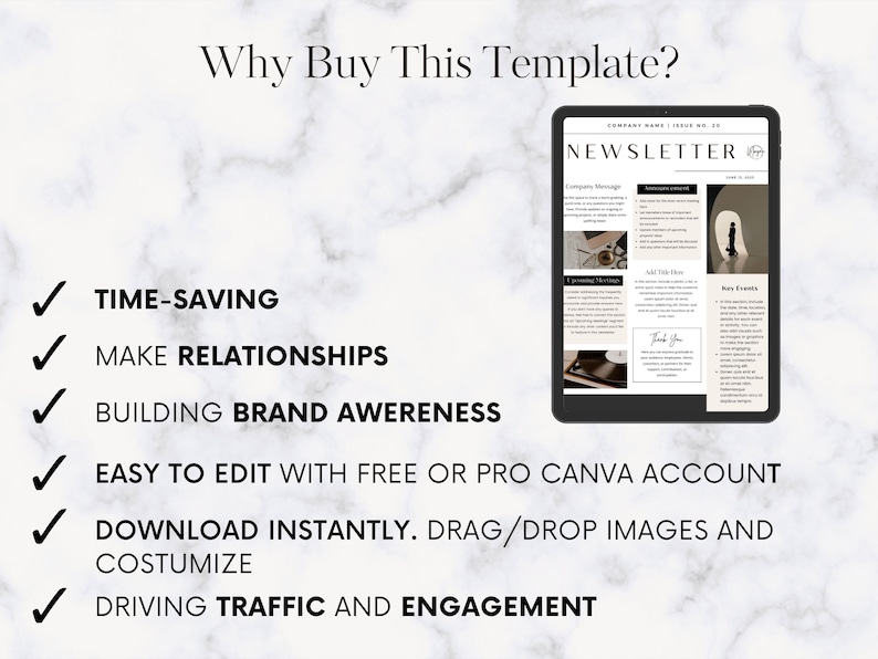 Editable Business Newsletter Template | Business Newsletter | Monthly ...