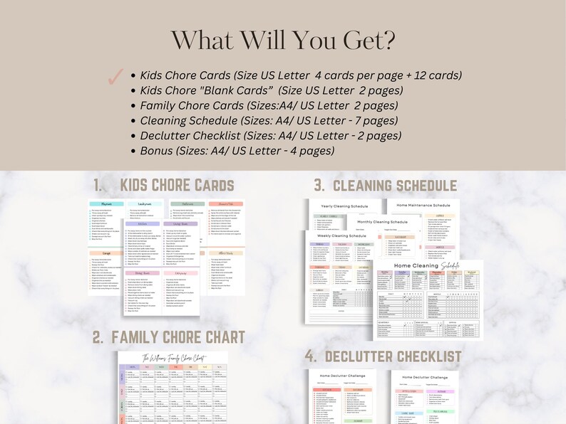 Editable ADHD Cleaning Bundle | ADHD Cleaning Checklist | Adult Chore ...