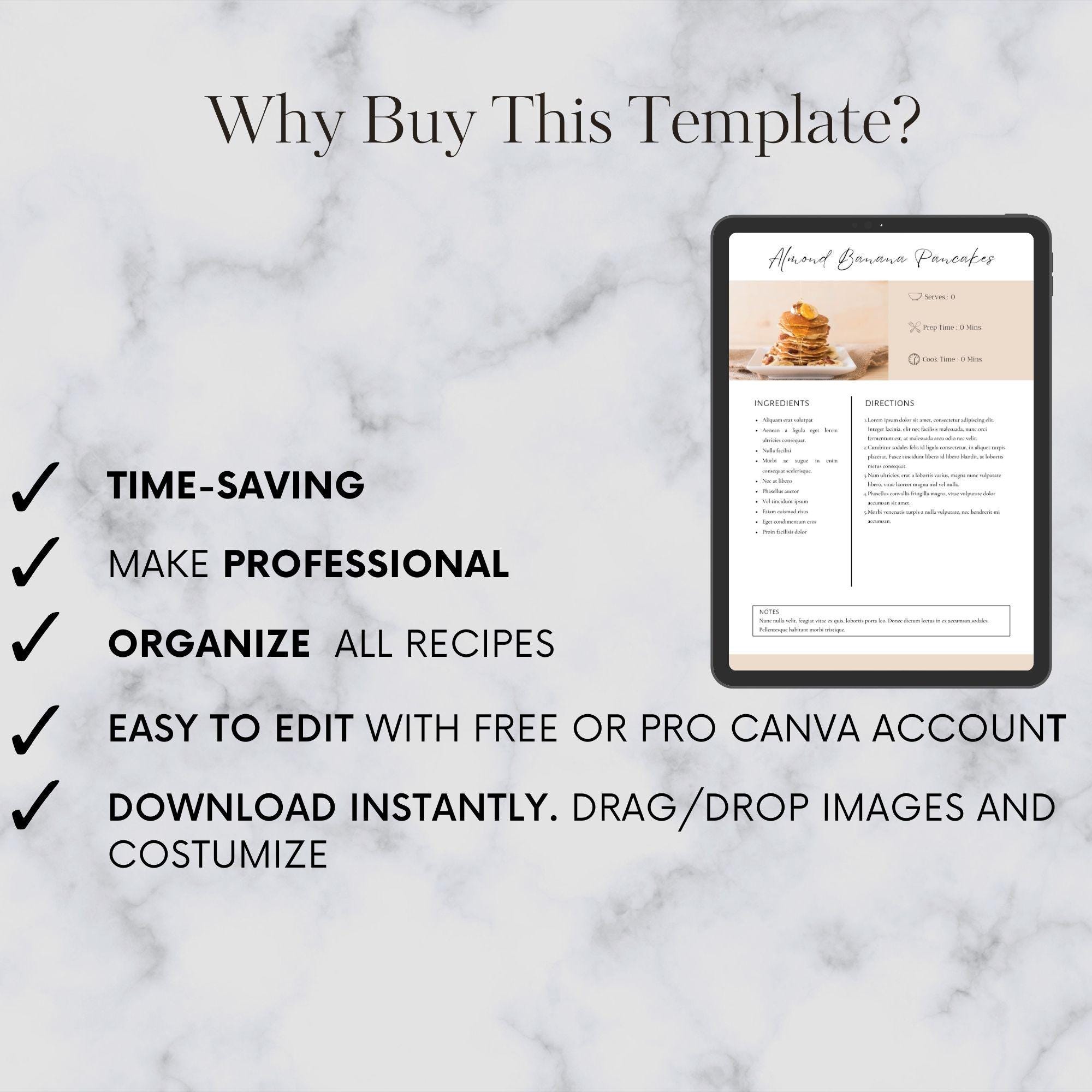 Editable Recipe Template , Printable Recipe, Recipe Card, Recipe Card ...
