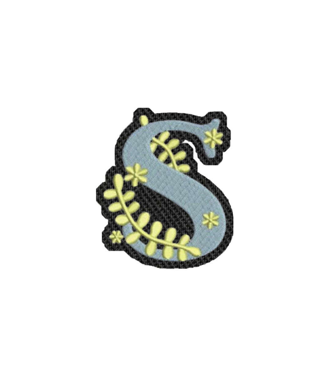 Floral Alphabet S Iron on Patch / Sew on Embroidered Patches Wedding ...