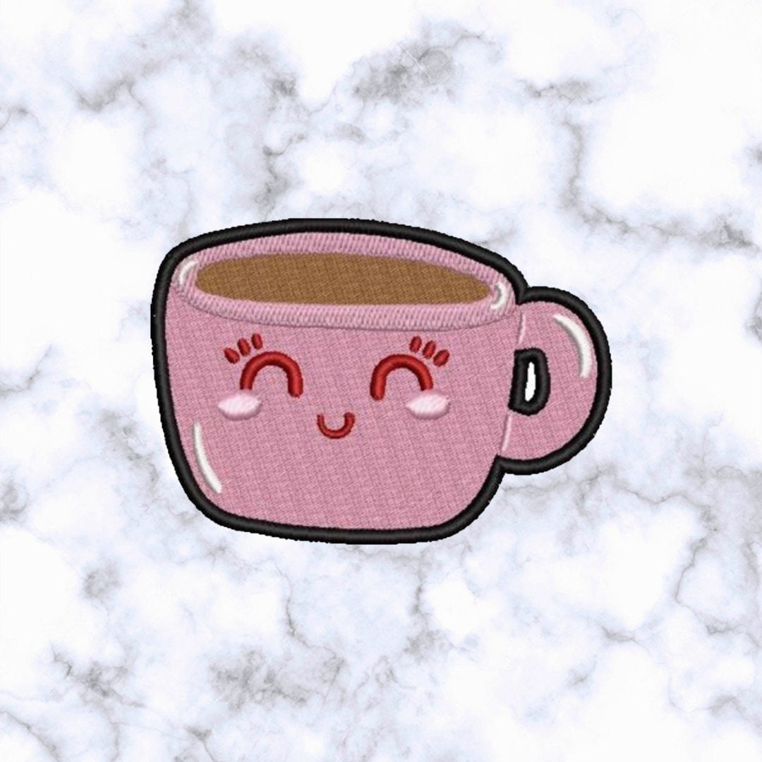 Iron on Patch / Coffee Patch Sew on Embroidered Patch Coffee Kawaii Patches Coffee Iron on ...