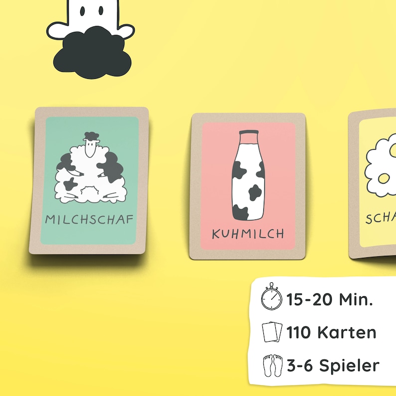 Cow's Milk Sheep's Cheese Foot - Card Game From 7 Years - Concentration ...