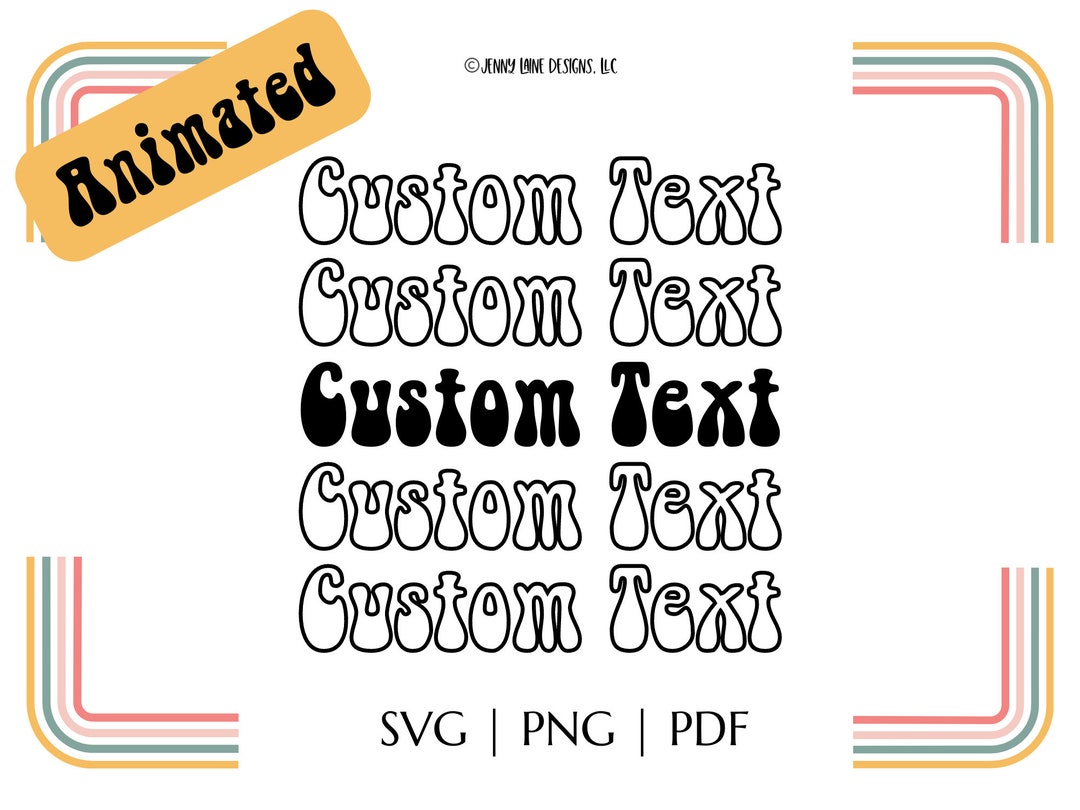 Custom Animated Text MP4 or GIF, Groovy Font, Custom Gifs,custom GIF ...
