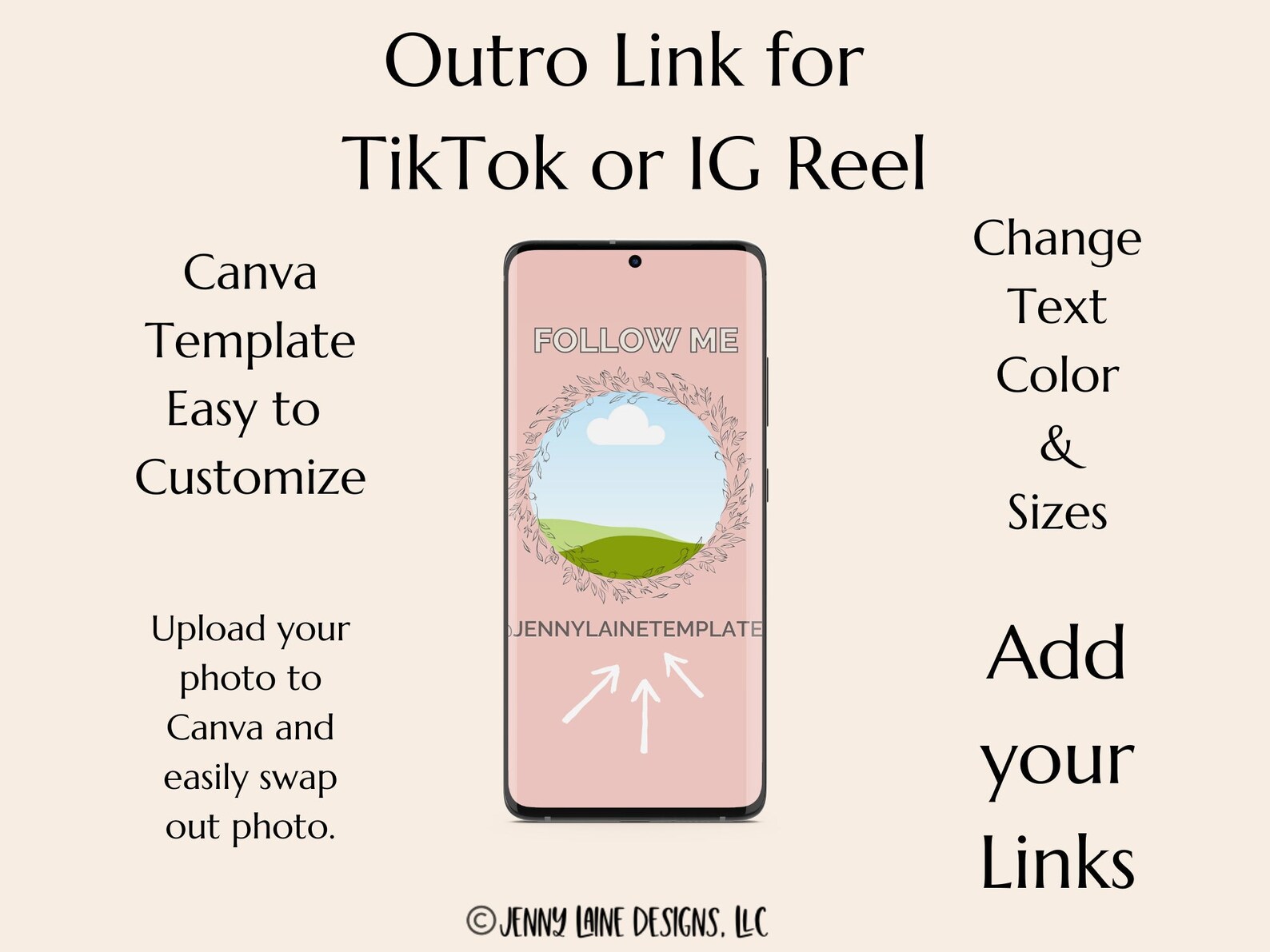 Tiktok or Reels Outro Templates IG Reels Outro Template Boho Outro ...