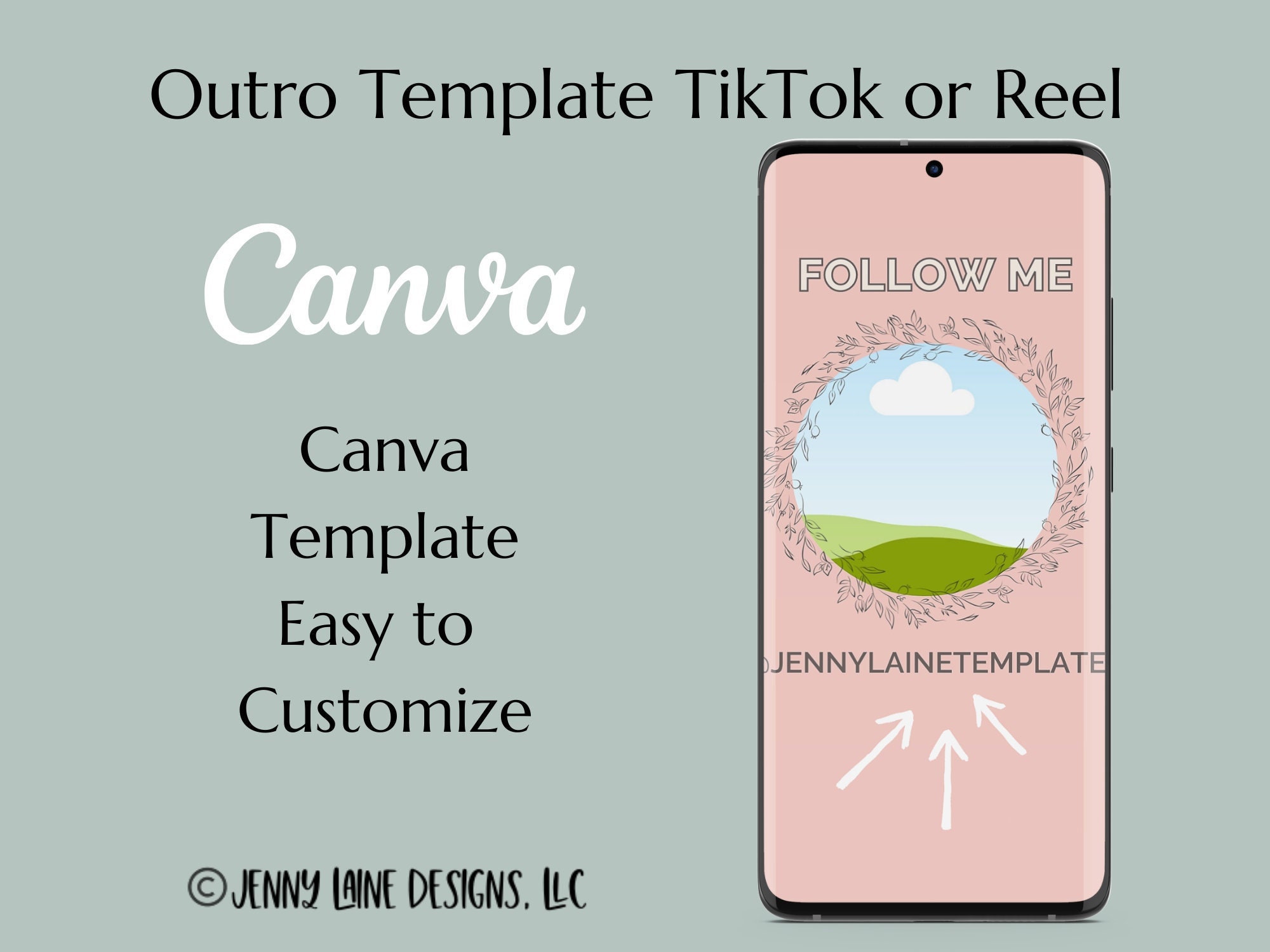 Tiktok or Reels Outro Templates IG Reels Outro Template Boho Outro ...
