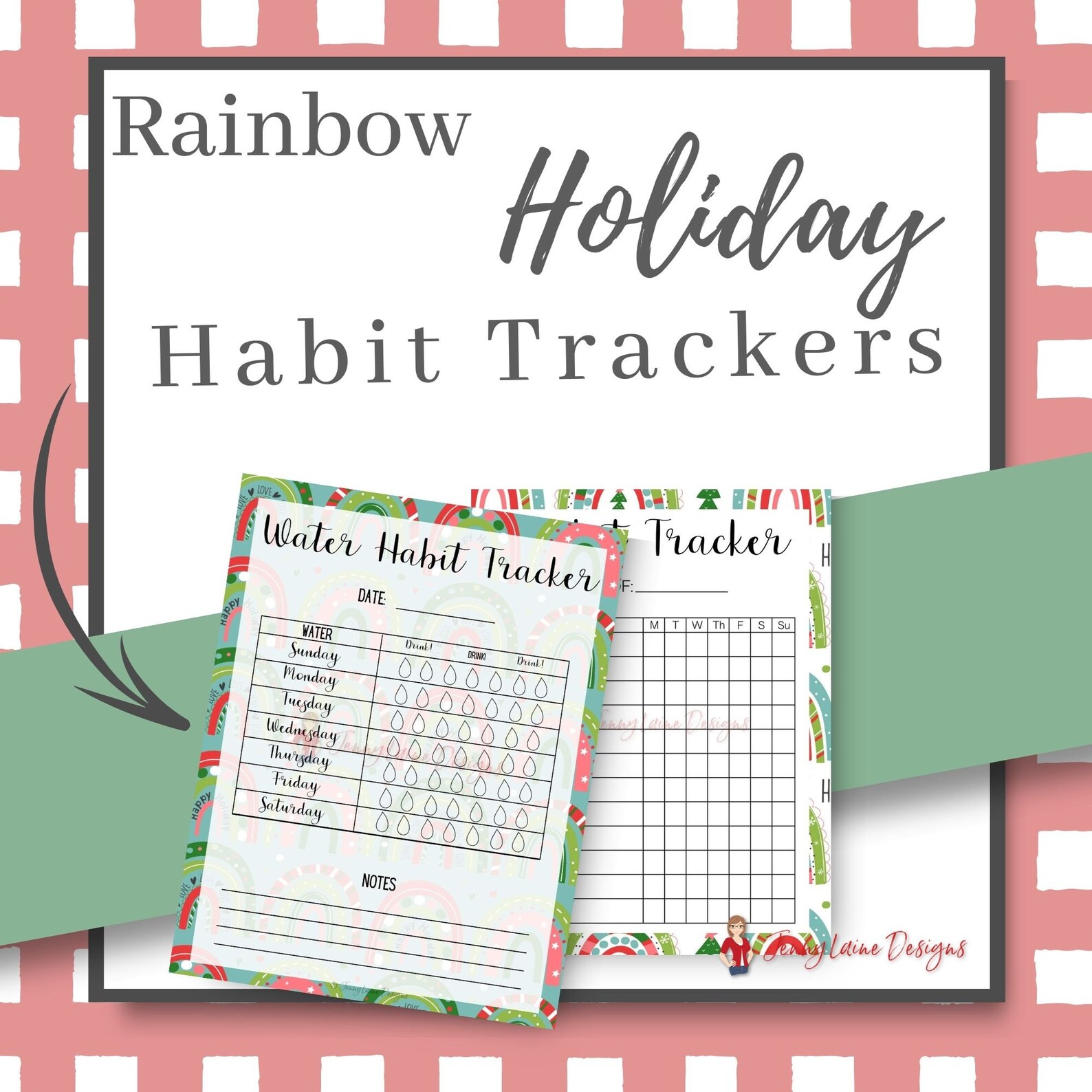 Christmas Rainbow Habit Tracker Printable | Instant Download ...