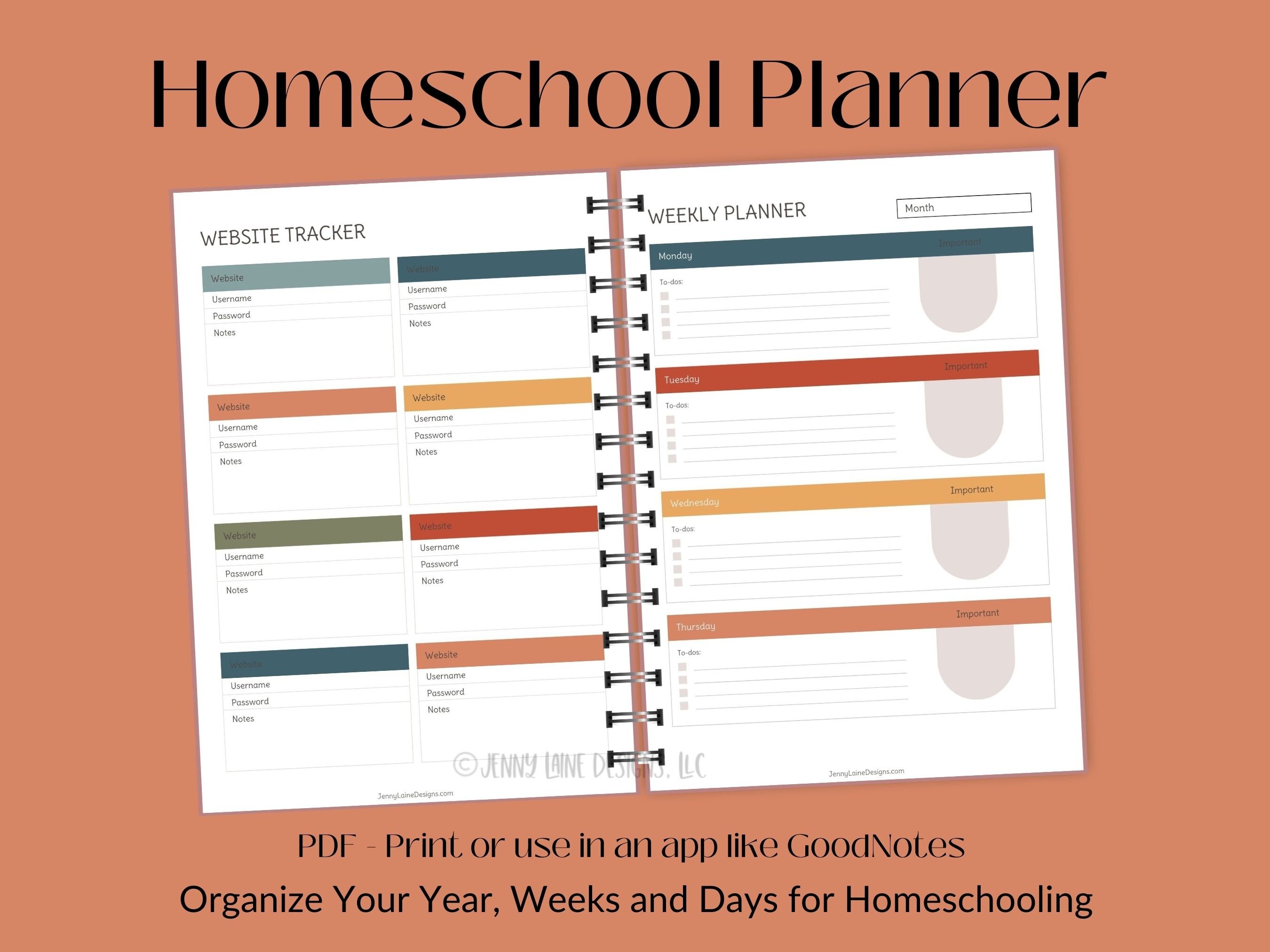 Homeschool Planner PDF, Goodnotes Homeschool Planner, School Plan ...