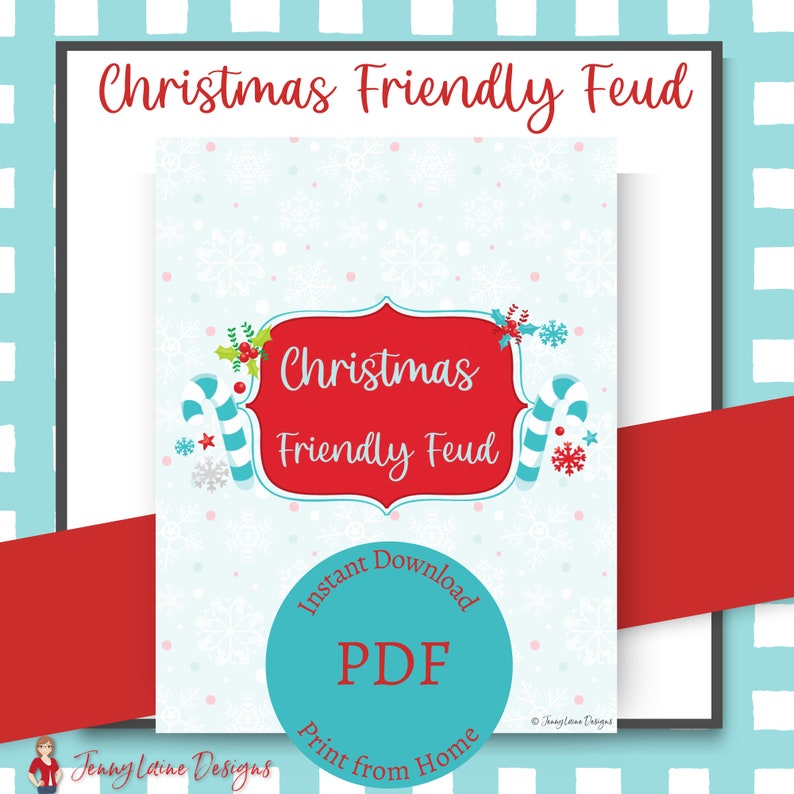 Christmas Friendly Feud Printable | Fun Christmas Game | Family ...