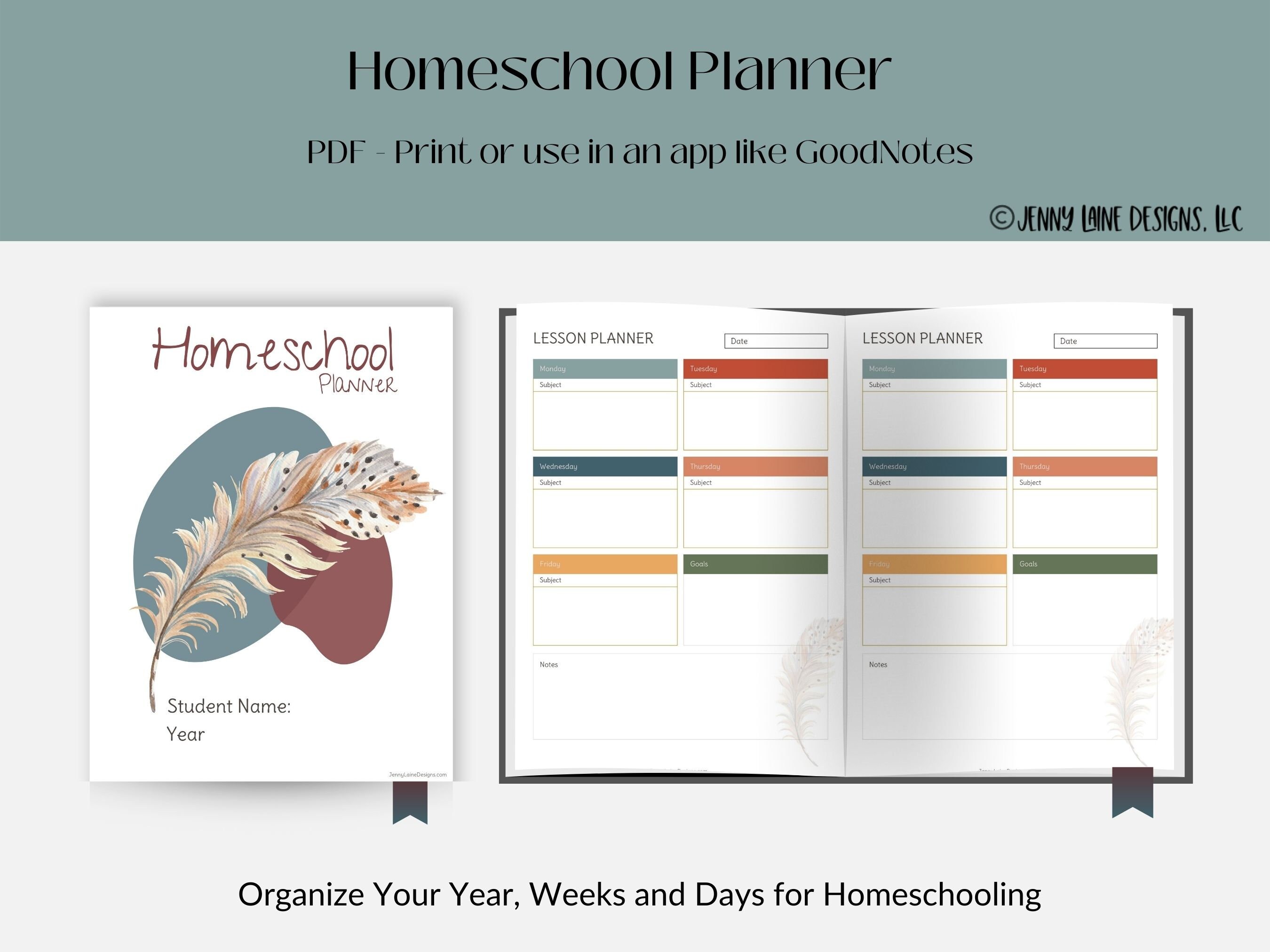 Homeschool Planner PDF, Goodnotes Homeschool Planner, School Plan ...