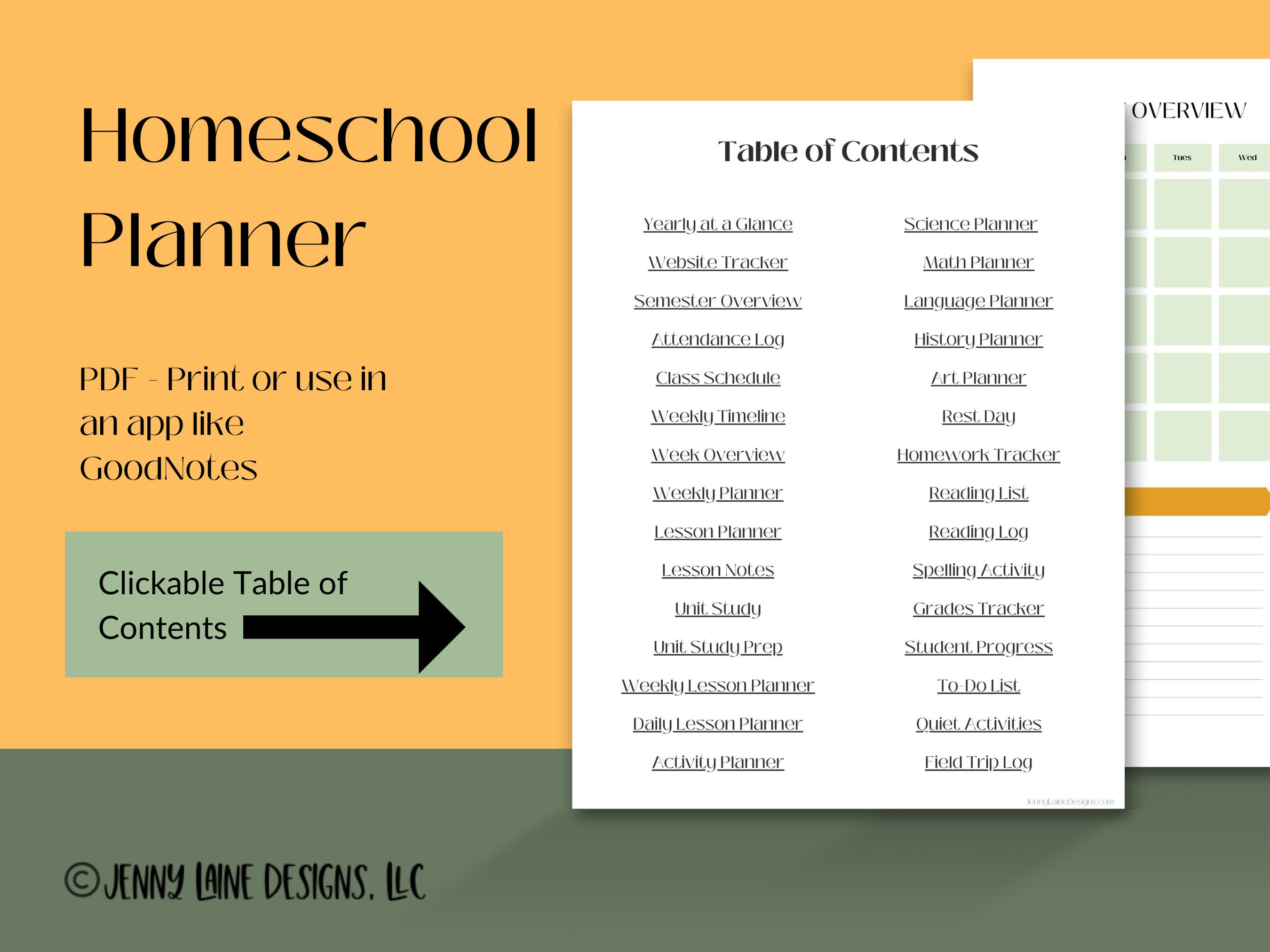 Homeschool Planner PDF, Goodnotes Homeschool Planner, School Planner ...