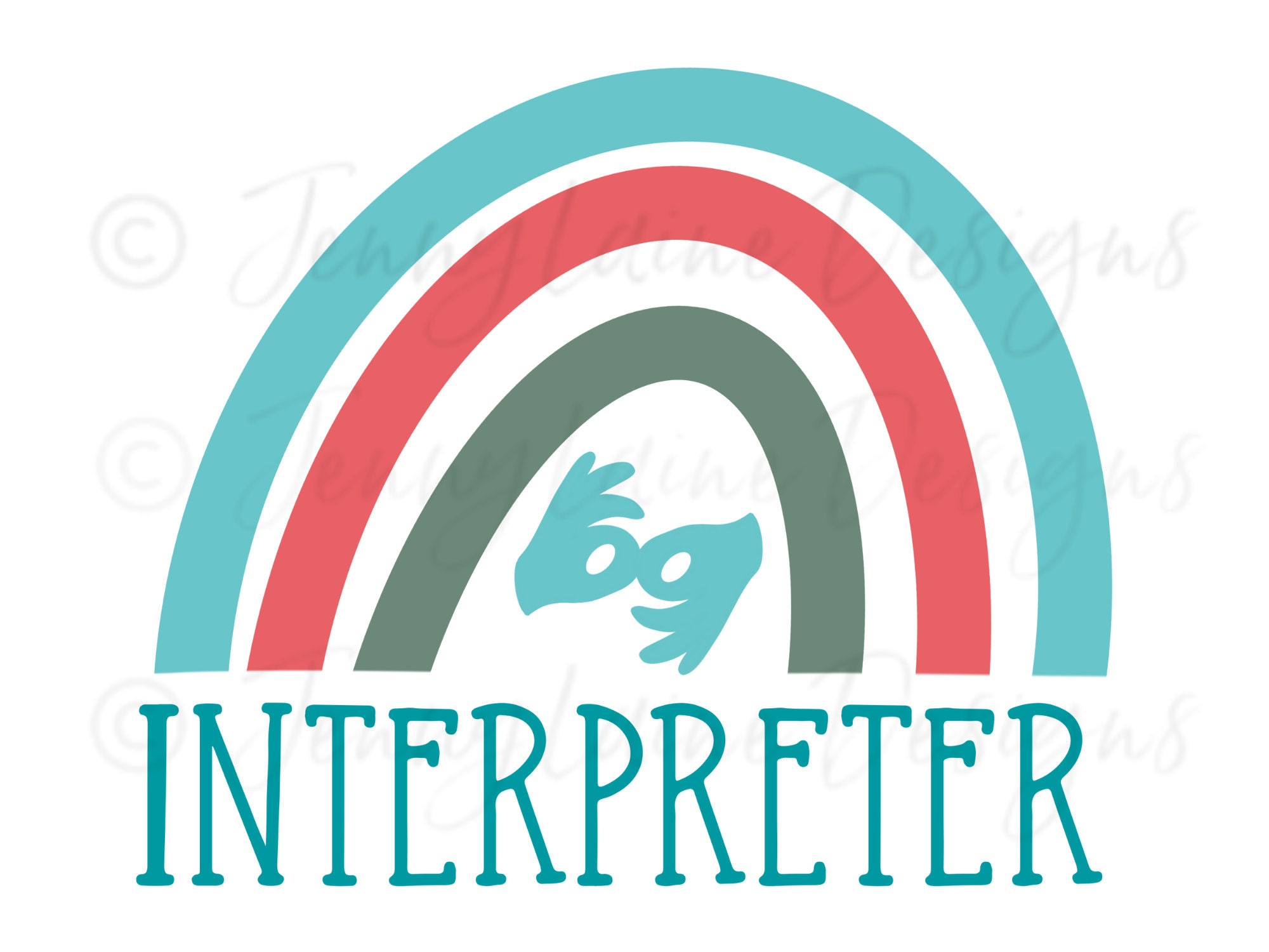 ASL Interpreter Sticker | Interpreter PNG | Interpreter SVG | Instant ...