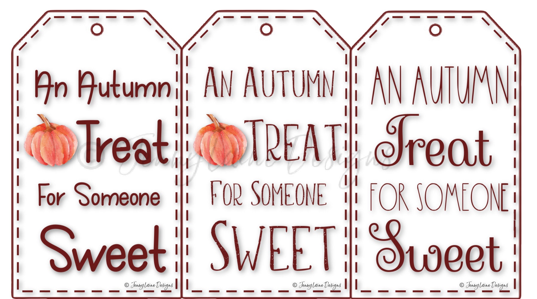 Fall Gift Tags | Autumn Tags | Sweet Treats | Pumpkin Hang Tag ...