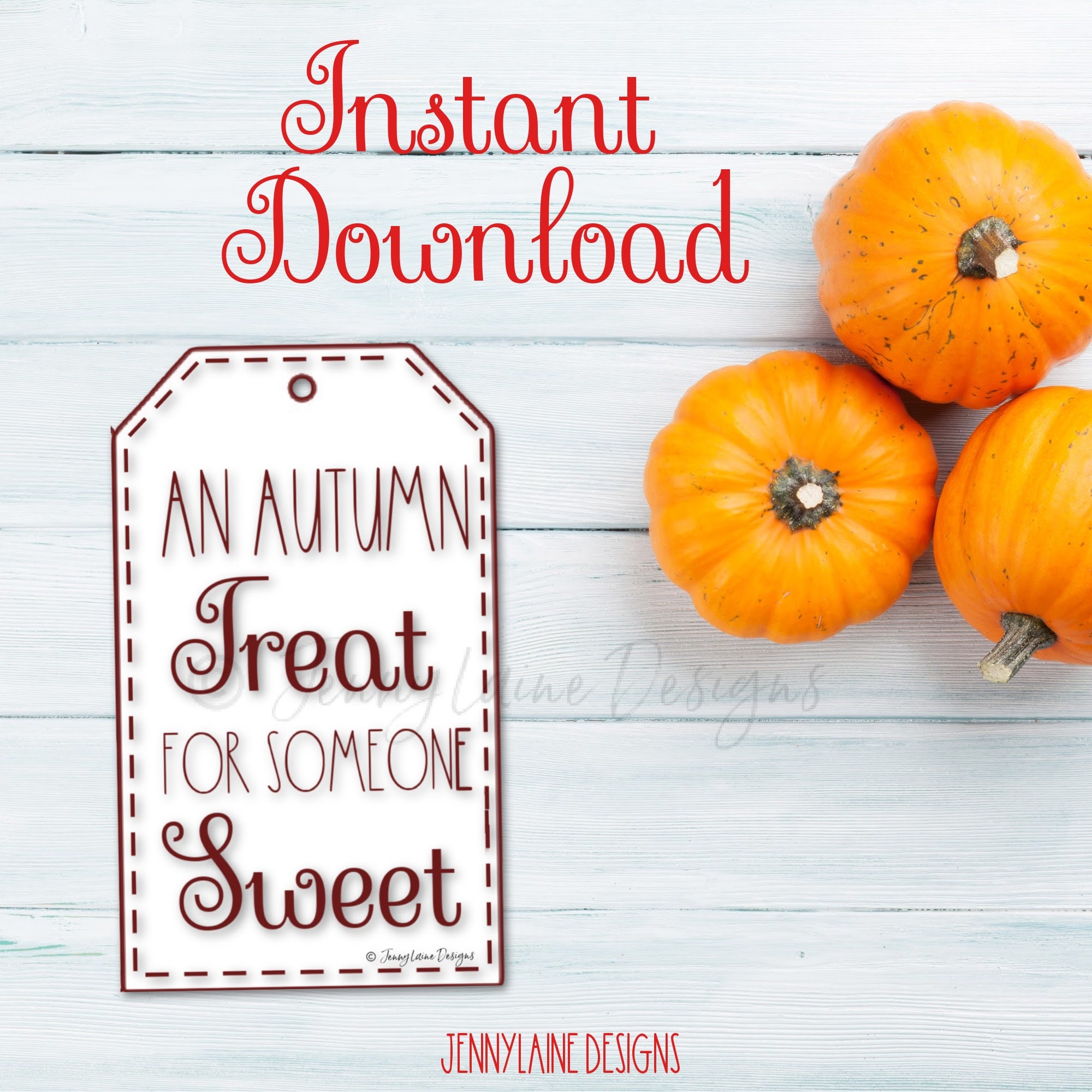 Fall Gift Tags | Autumn Tags | Sweet Treats | Pumpkin Hang Tag ...