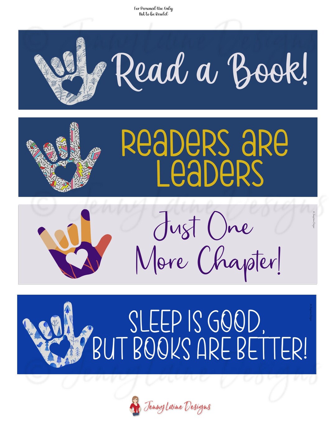 ASL Bookmark | Sign Language Bookmark | ASL Gifts | Sign Language ...