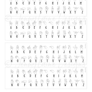 Alphabet ASL Bookmark | Sign Language Bookmark | ASL Gifts | Sign ...