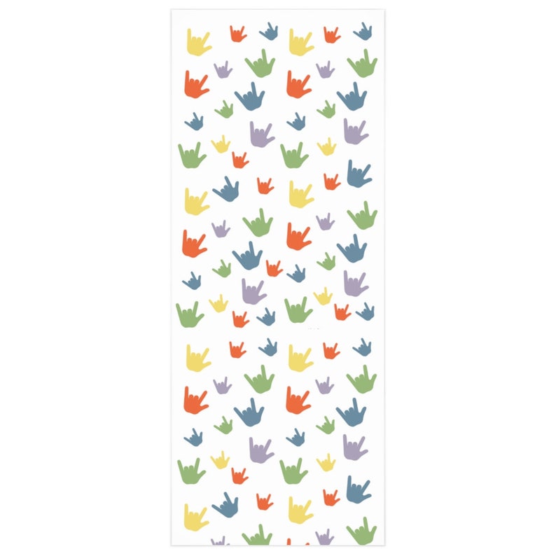 ASL I Love You Wrapping Paper | American Sign Language Wrapping Paper ...
