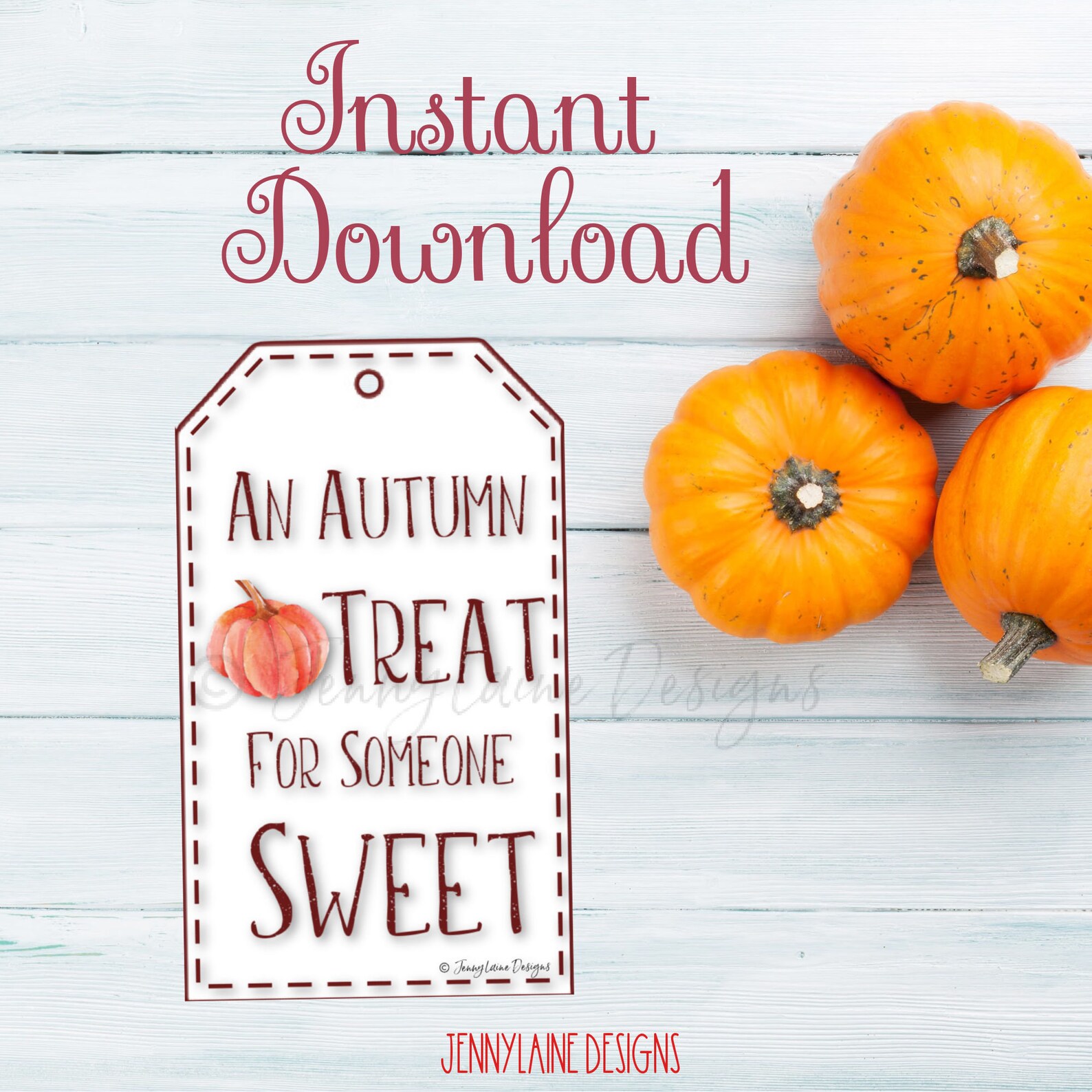 Fall Gift Tags | Autumn Tags | Sweet Treats | Pumpkin Hang Tag ...