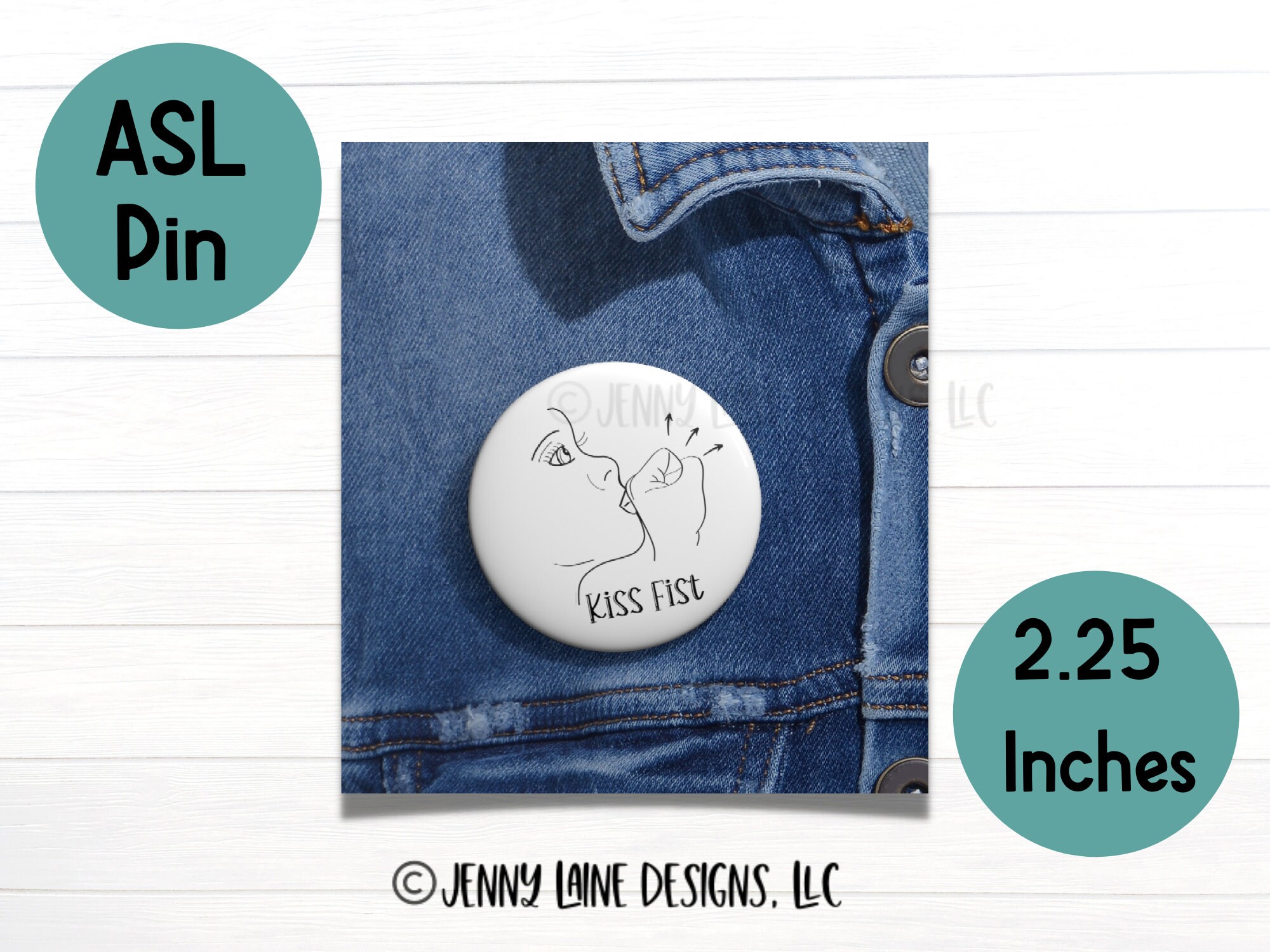 ASL Pin, Kiss Fist, Asl Idiom, Asl Interpreter. Deaf Awareness, Deaf ...