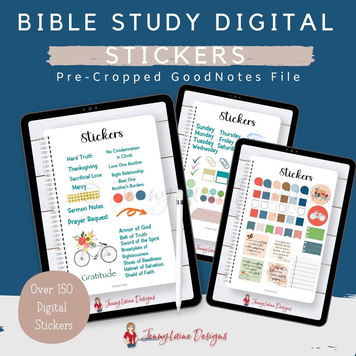 Bible Study Digital Stickers | Goodnotes | Inspiration Digital Stickers ...
