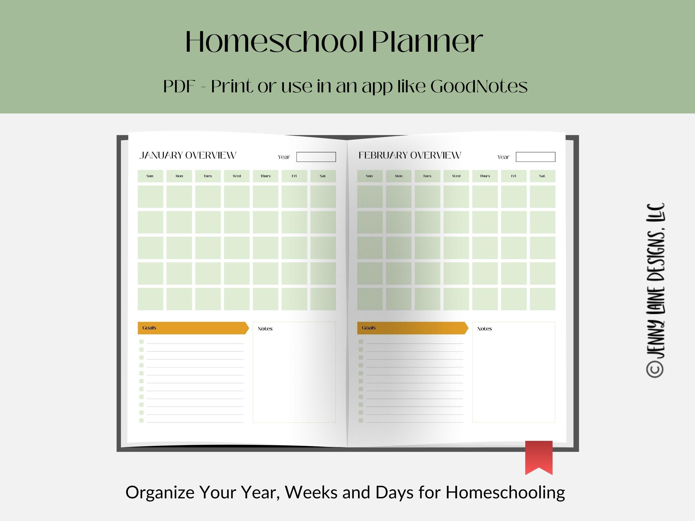 Homeschool Planner PDF, Goodnotes Homeschool Planner, School Planner ...