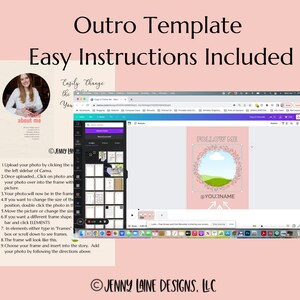Tiktok or Reels Outro Templates IG Reels Outro Template Boho Outro ...