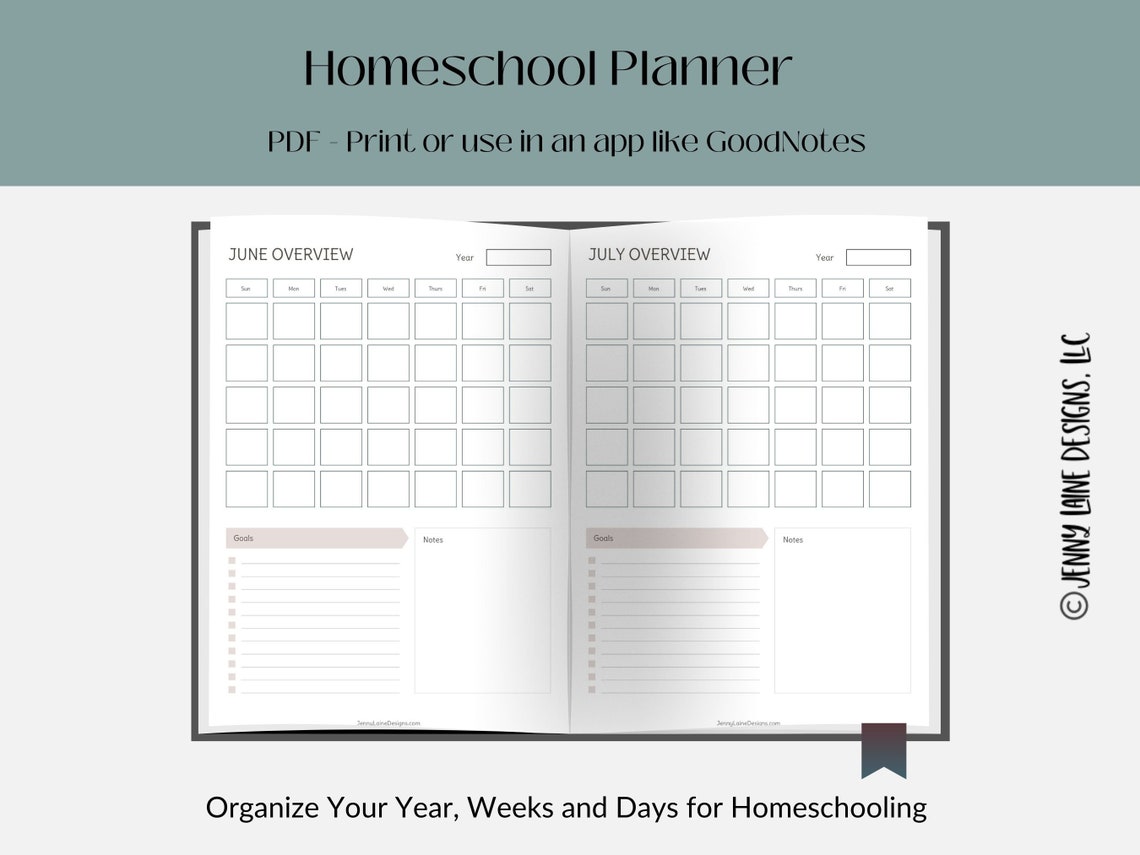 Homeschool Planner PDF, Goodnotes Homeschool Planner, School Plan ...