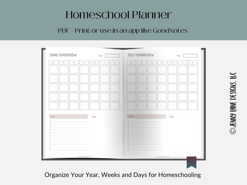 Homeschool Planner PDF, Goodnotes Homeschool Planner, School Plan ...