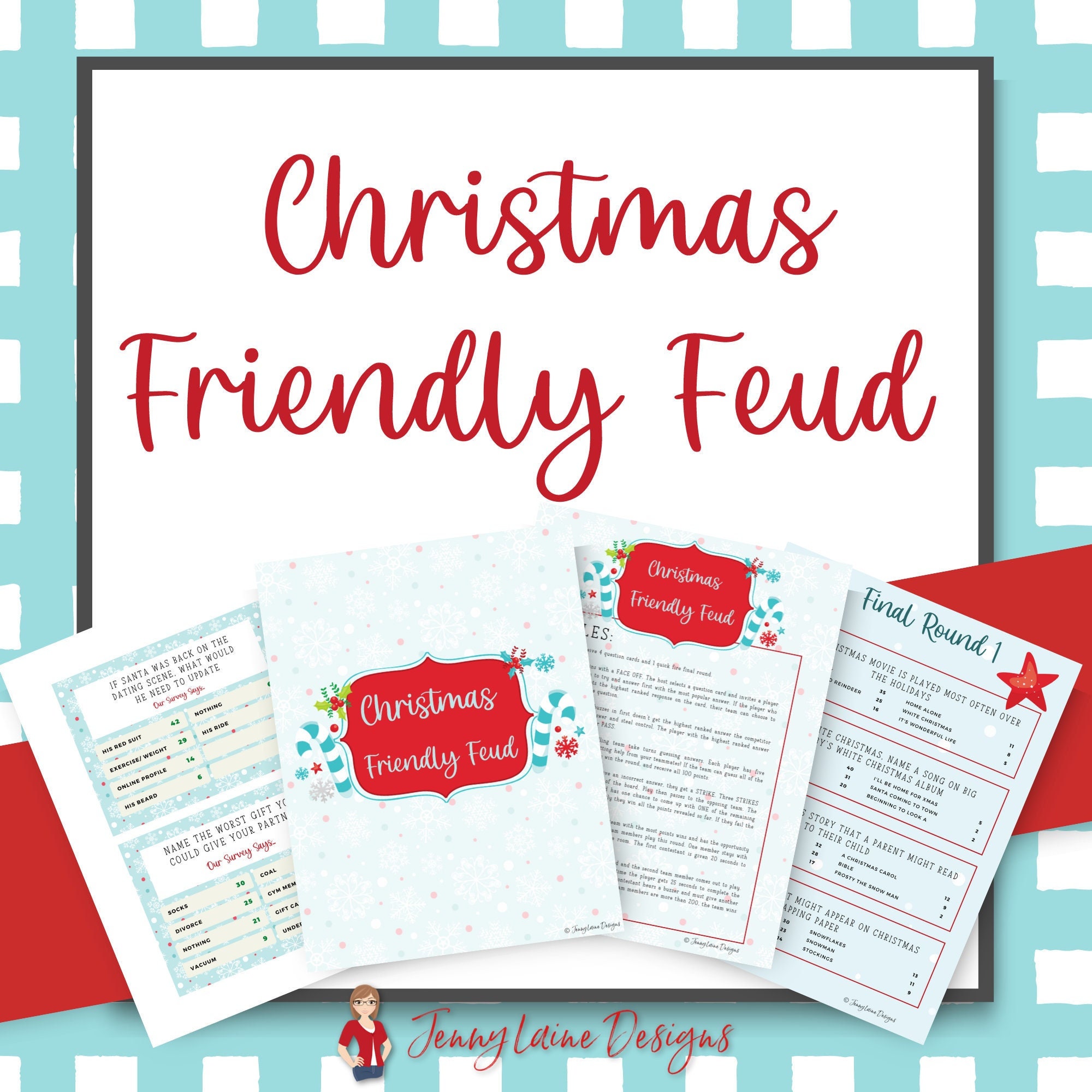 Christmas Friendly Feud Printable | Fun Christmas Game | Family ...