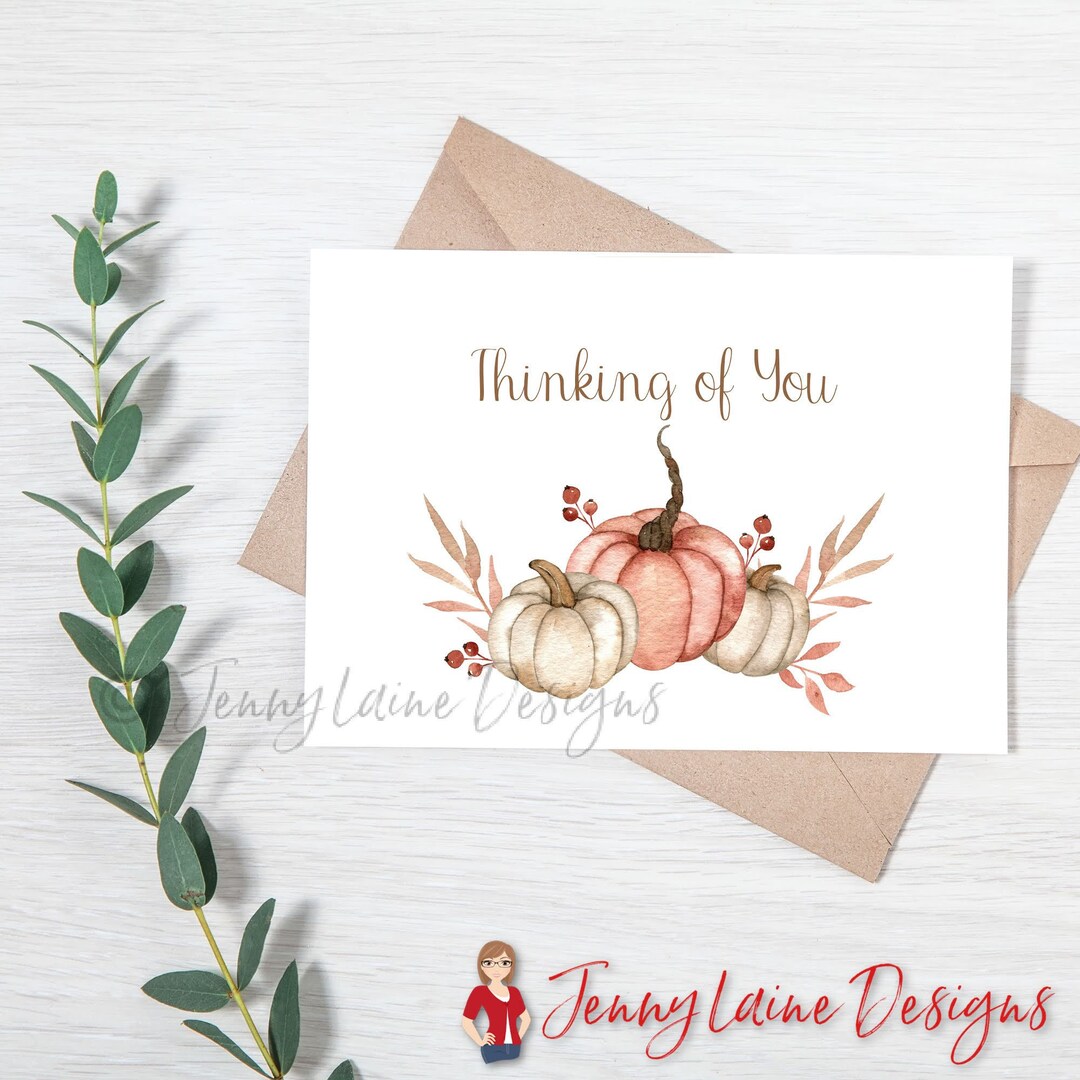 Beautiful Thanksgiving Thinking of You Printable Card | Instant ...