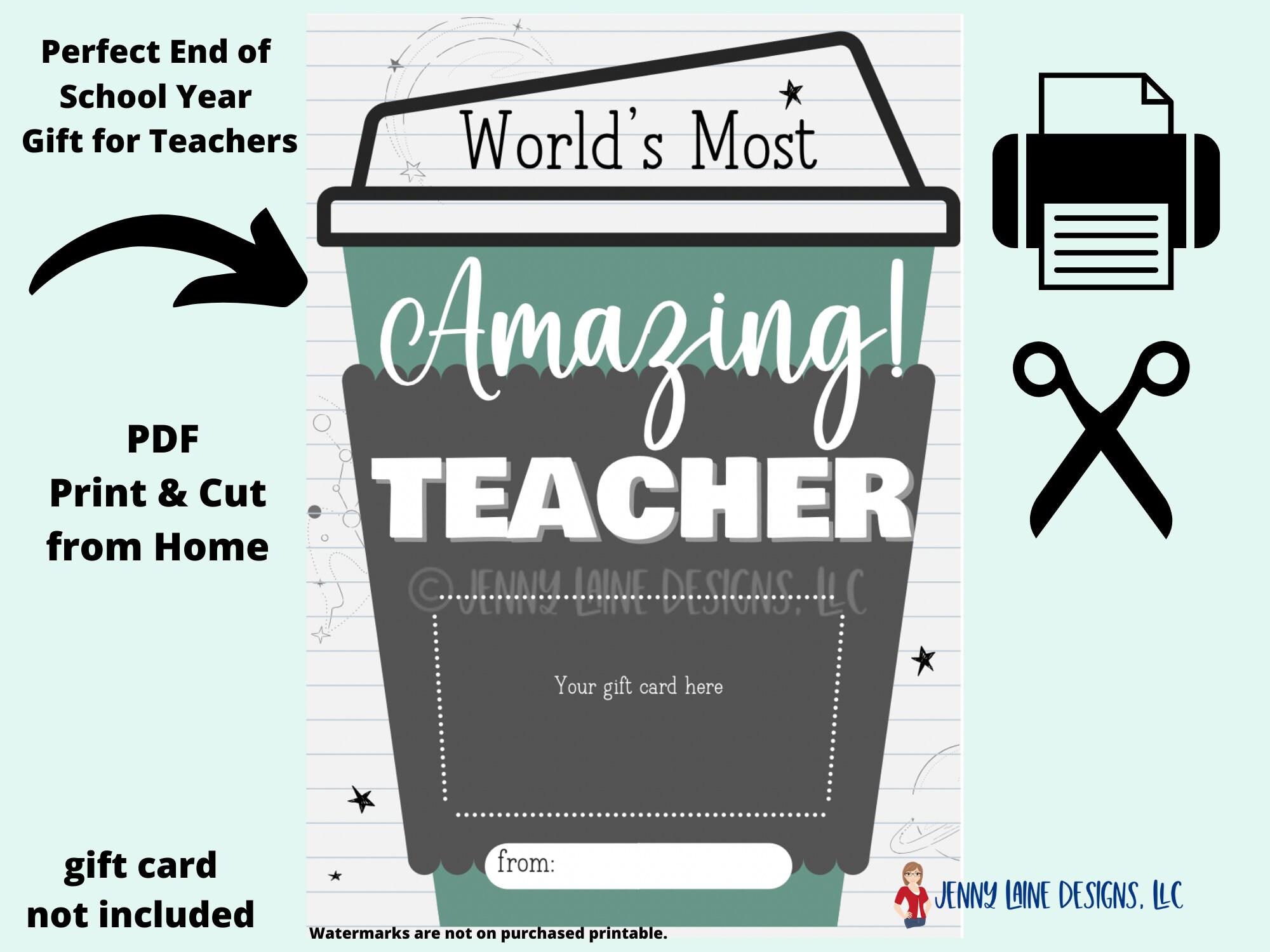 Teacher Gift Card Thank You Bundle | Teacher Gift Box Gift Card ...