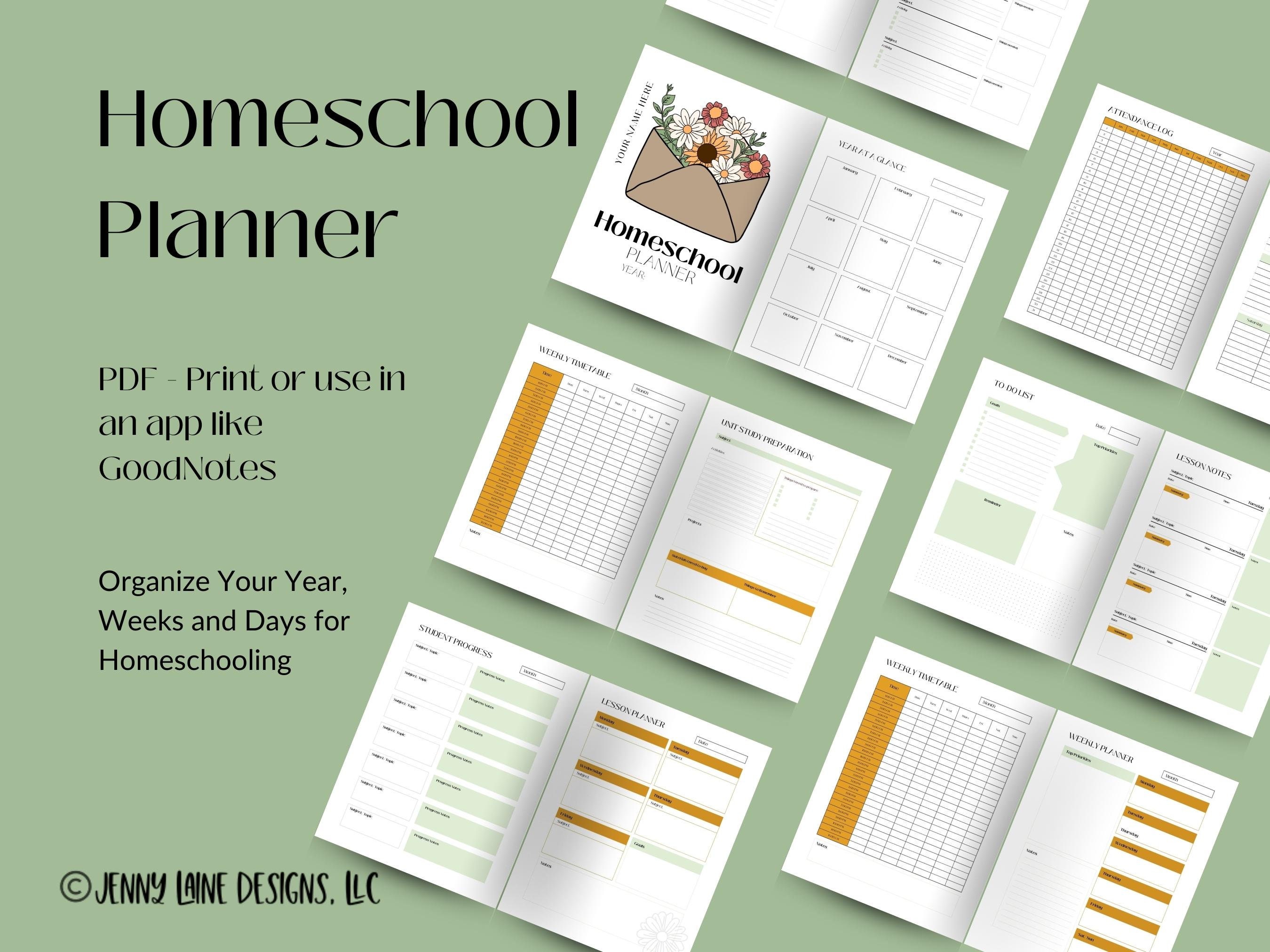 Homeschool Planner PDF, Goodnotes Homeschool Planner, School Planner ...