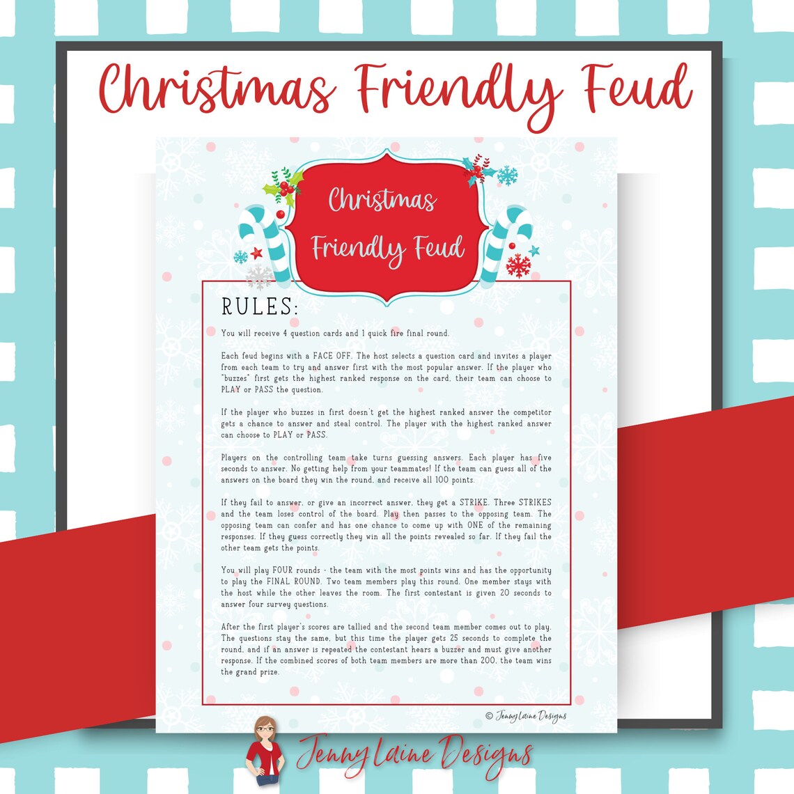 Christmas Friendly Feud Printable | Fun Christmas Game | Family ...