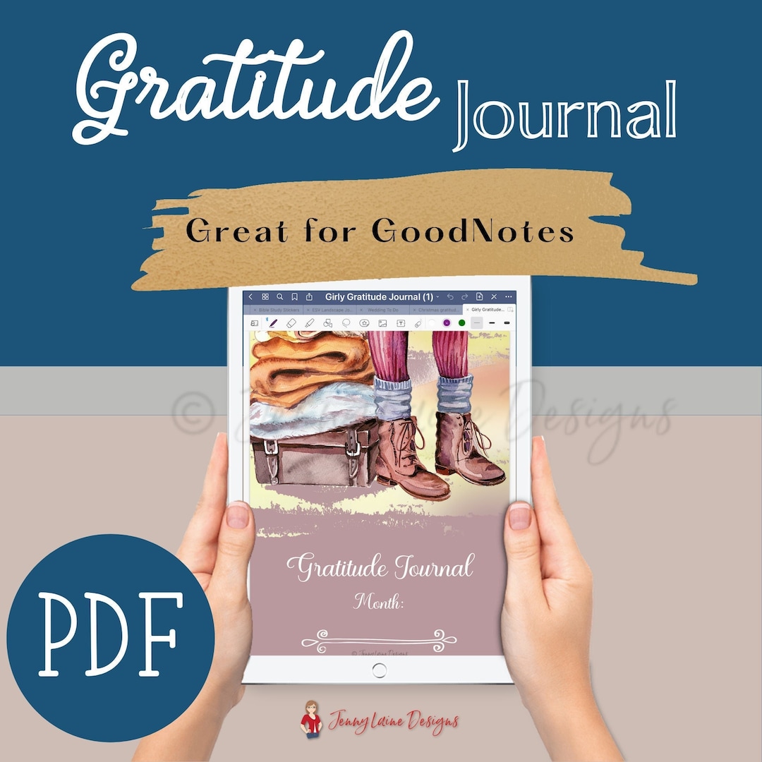 Digital Gratitude Journal Reflection Journal Daily Gratitude ...