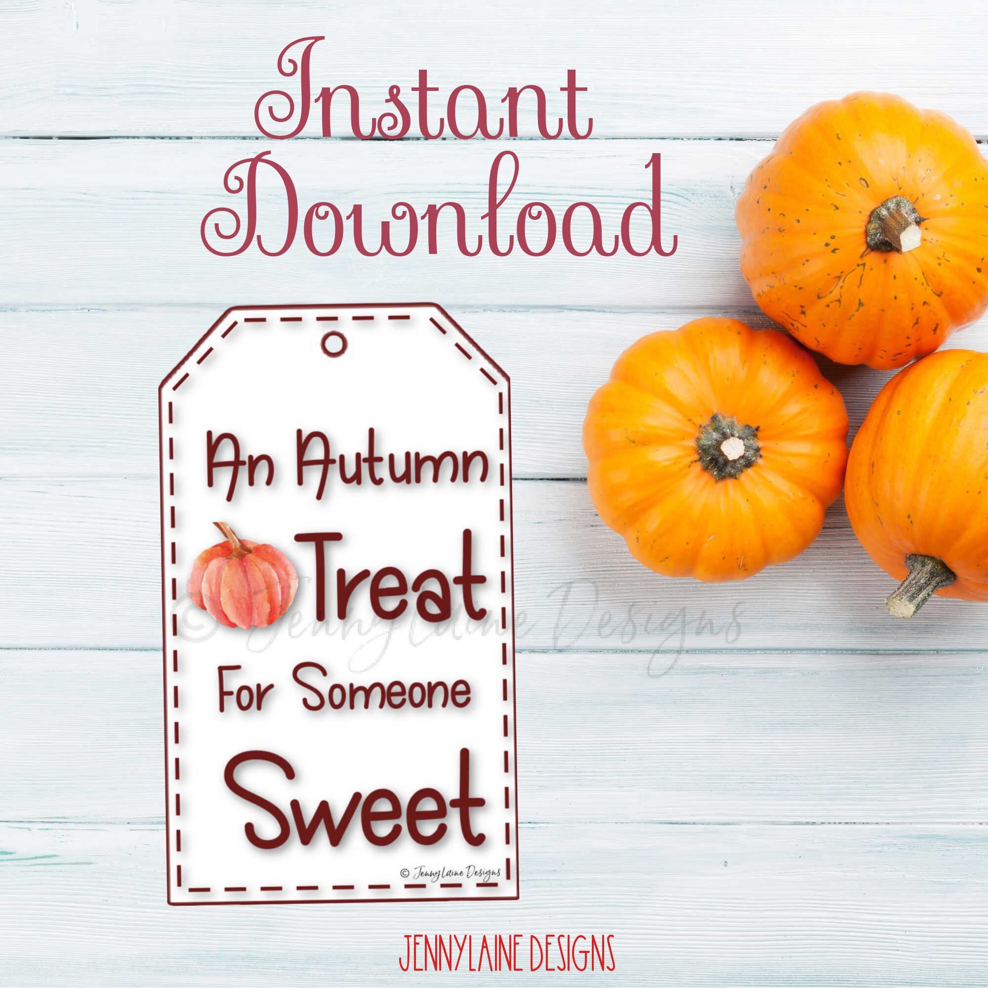 Fall Gift Tags | Autumn Tags | Sweet Treats | Pumpkin Hang Tag ...