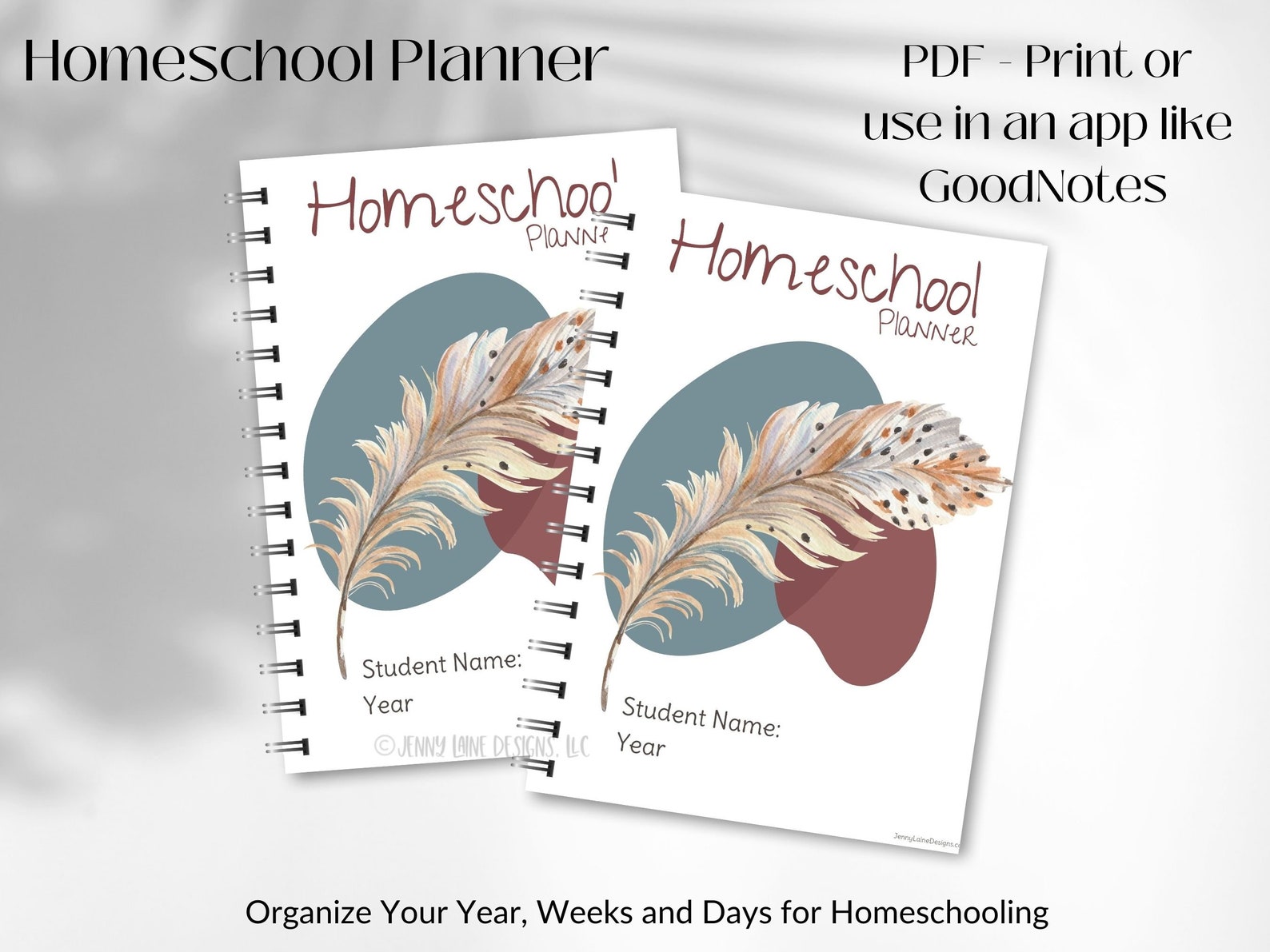 Homeschool Planner PDF, Goodnotes Homeschool Planner, School Plan ...
