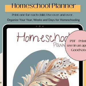 Homeschool Planner PDF, Goodnotes Homeschool Planner, School Plan ...
