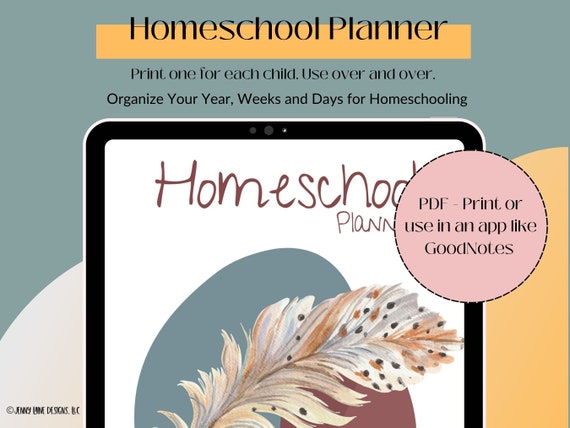 Homeschool Planner PDF Goodnotes Homeschool Planner School - Etsy